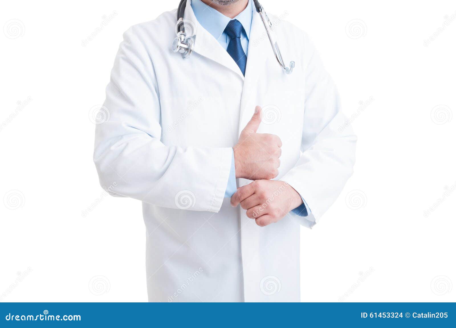 Anonymous Medic or Doctor Fixing and Adjusting the Shirt Sleeve Stock ...