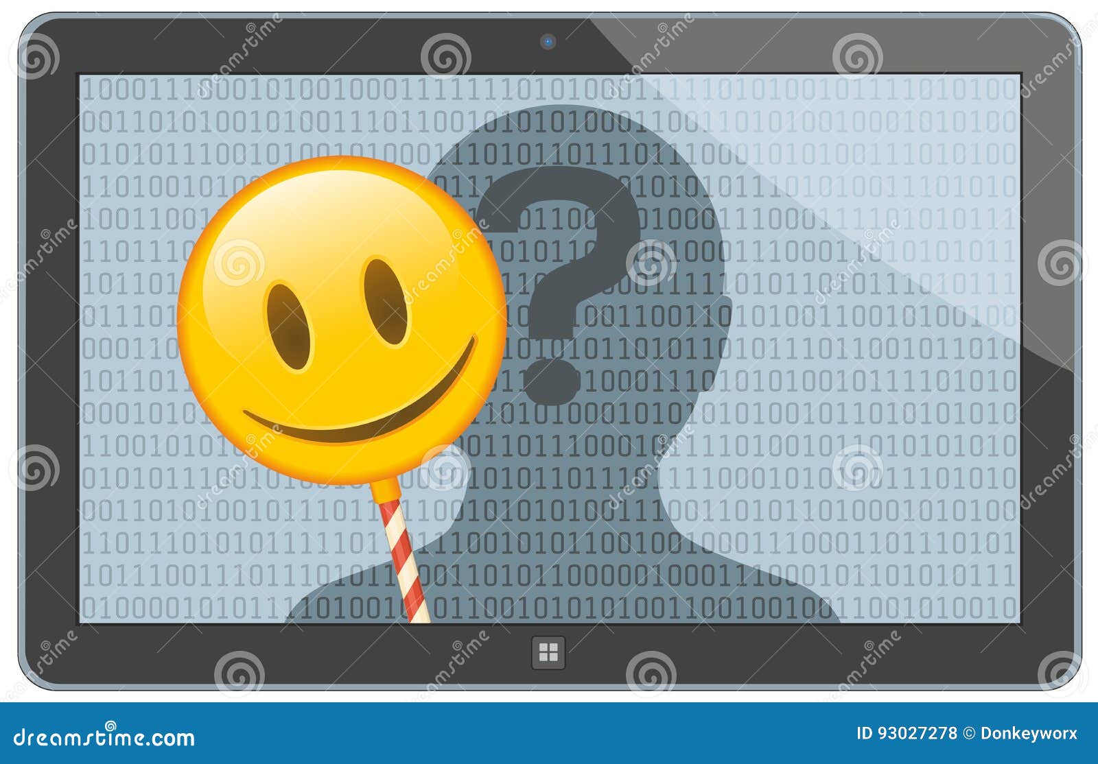 Anonymous Online Figure Hiding Behind Emoji Stock Vector - Illustration ...