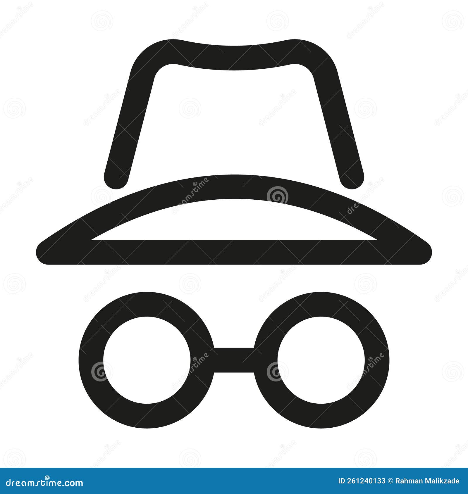 Anonymous Outline Icon. an Incognito Person Vector Illustration Stock ...