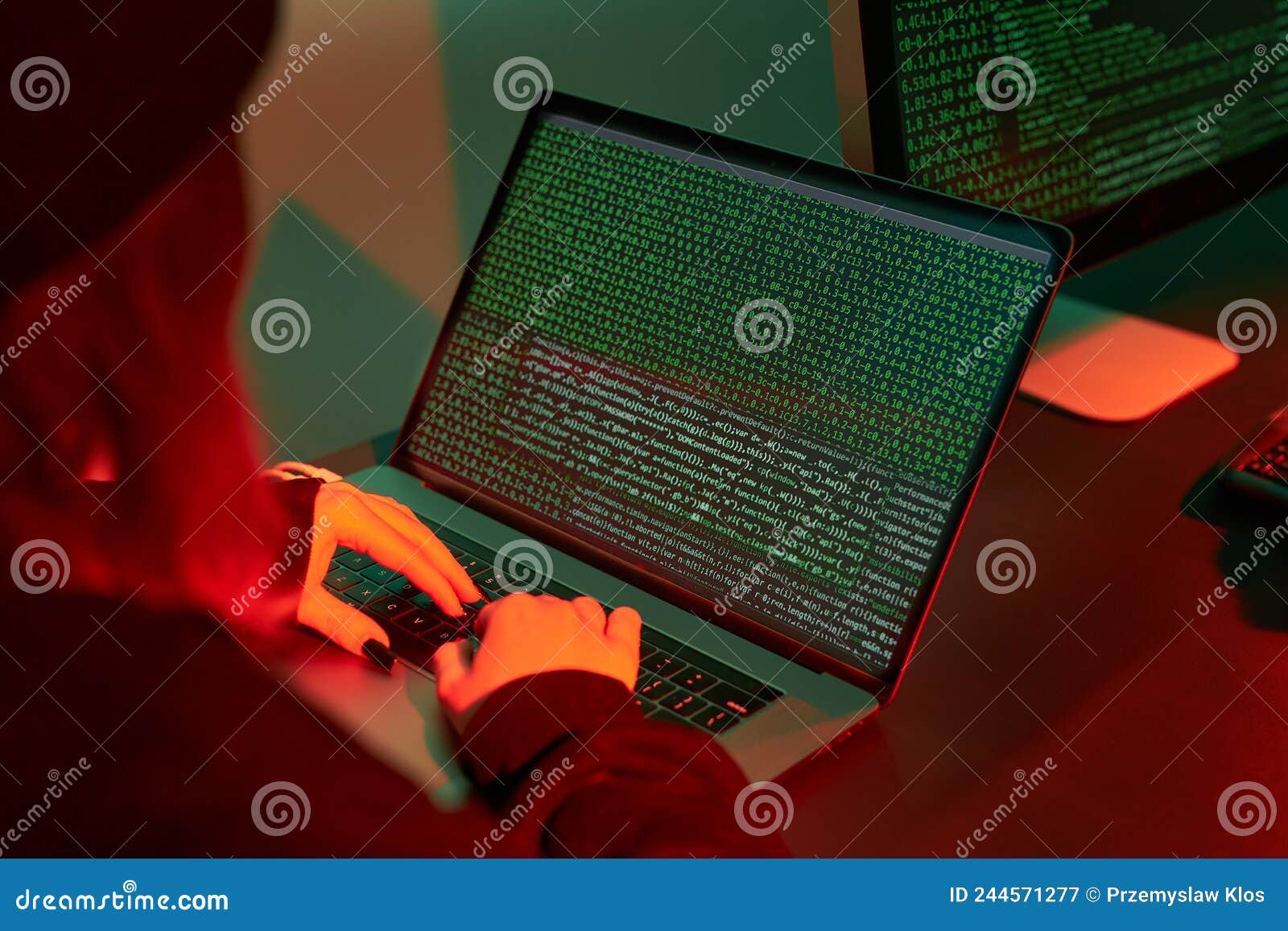 Anonymous People Using Computer And Programming To Break Code Cyber Security Threat Internet
