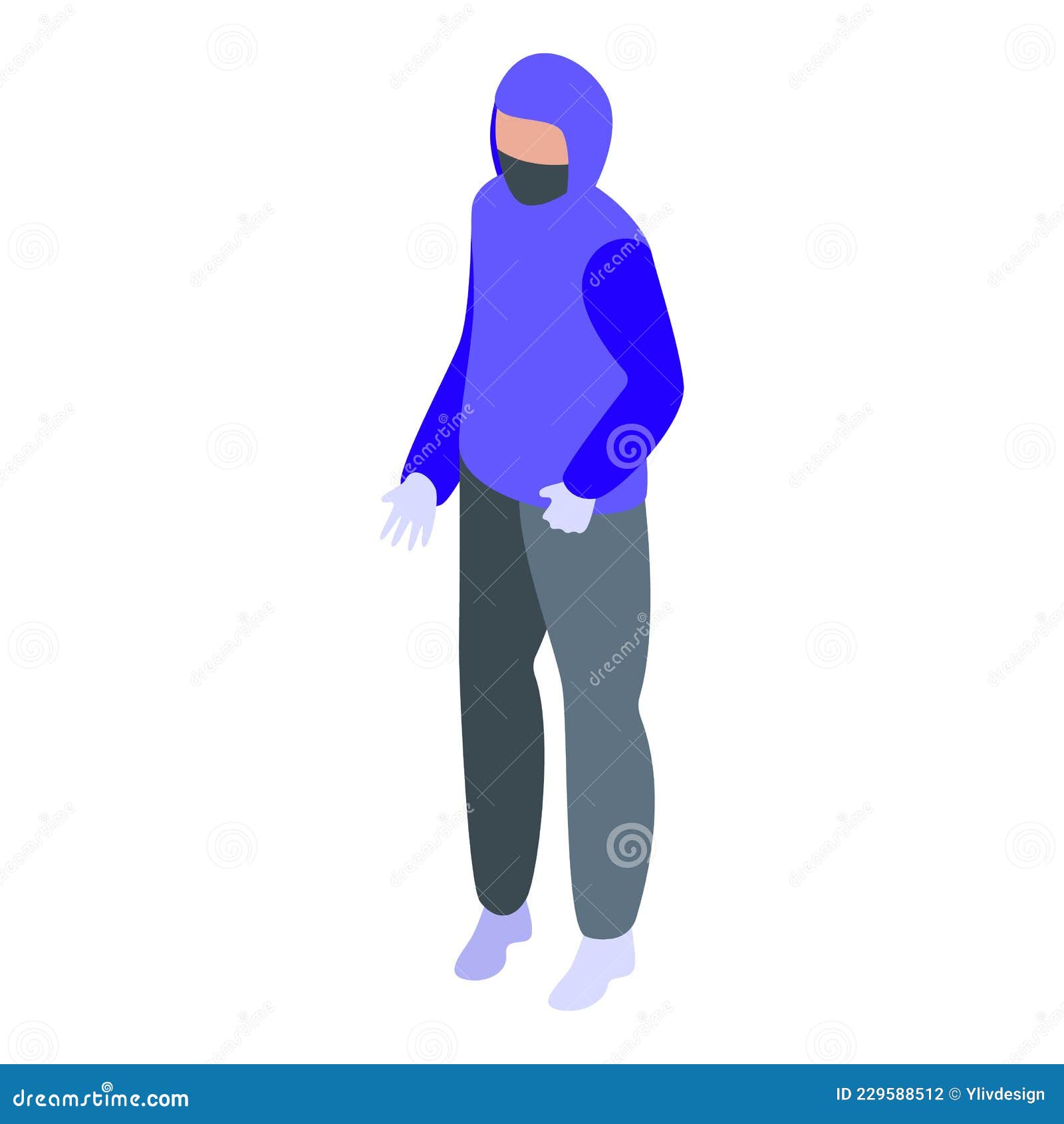 Anonymous Person Icon Isometric Vector. Mystery Man Stock Vector ...