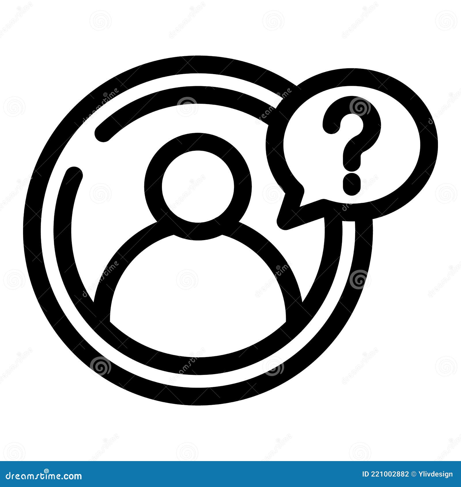 Anonymous Person Icon, Outline Style Stock Vector - Illustration of ...