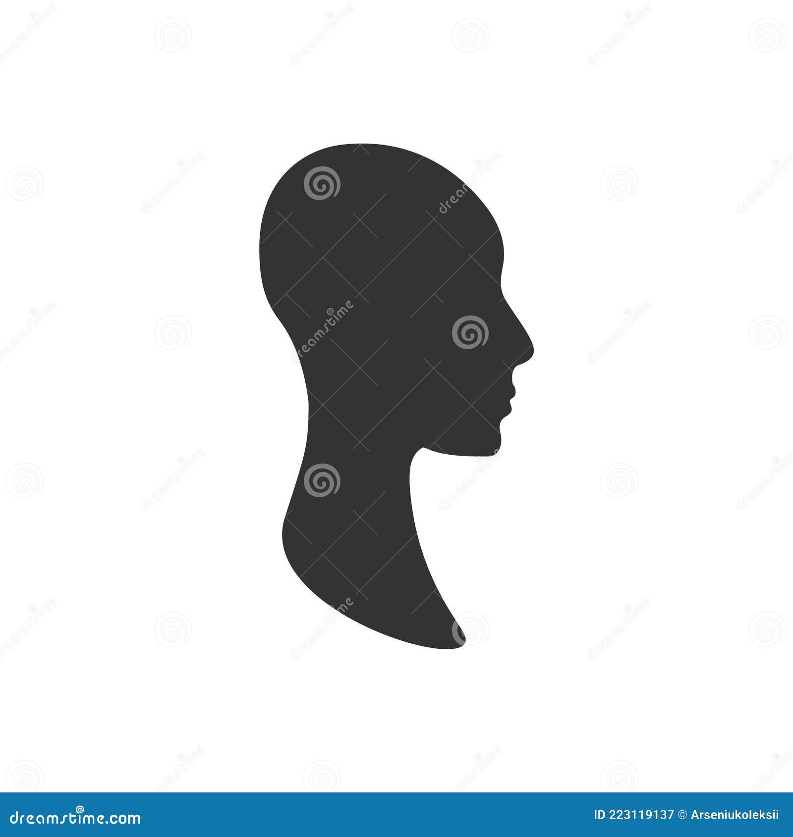 Anonymous Gender Neutral Face Avatar. Incognito Head Silhouette Vector ...