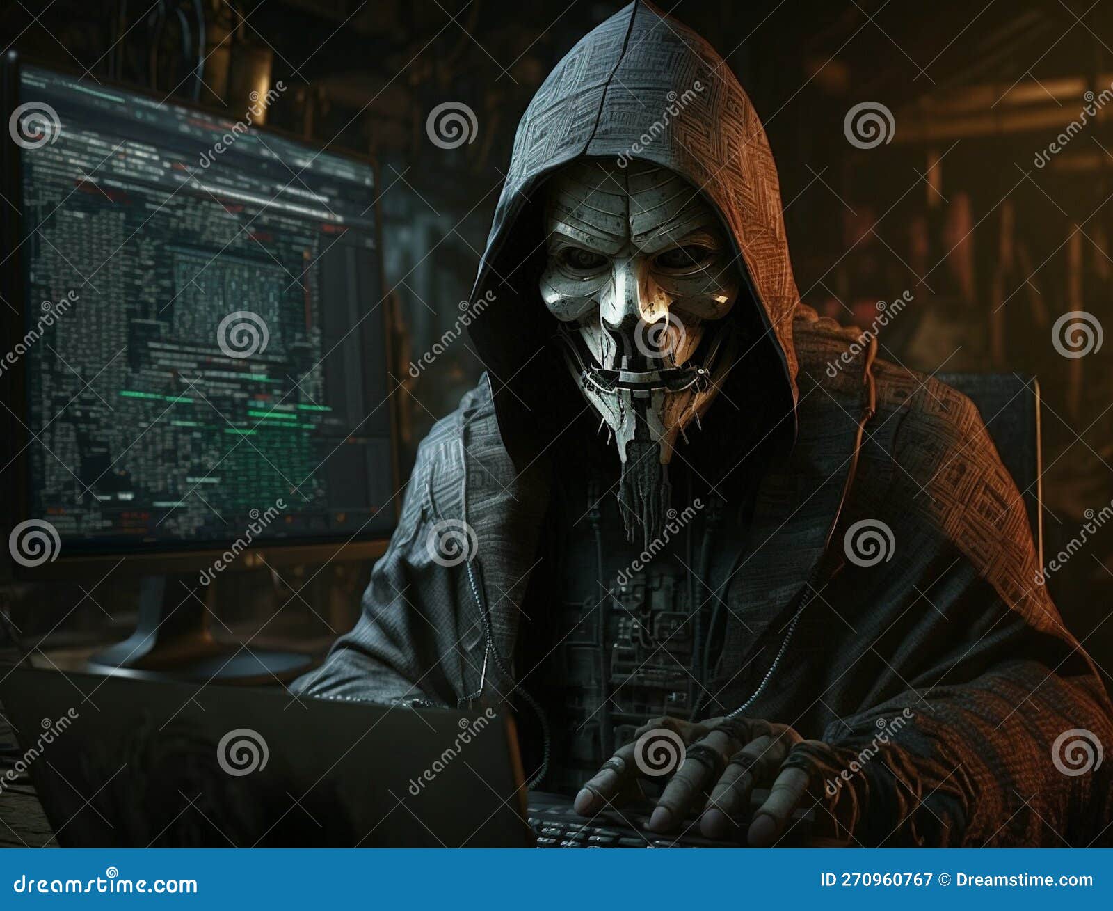 Anonymous Robot Hacker. Concept Of Hacking Cybersecurity, Cybercrime ...