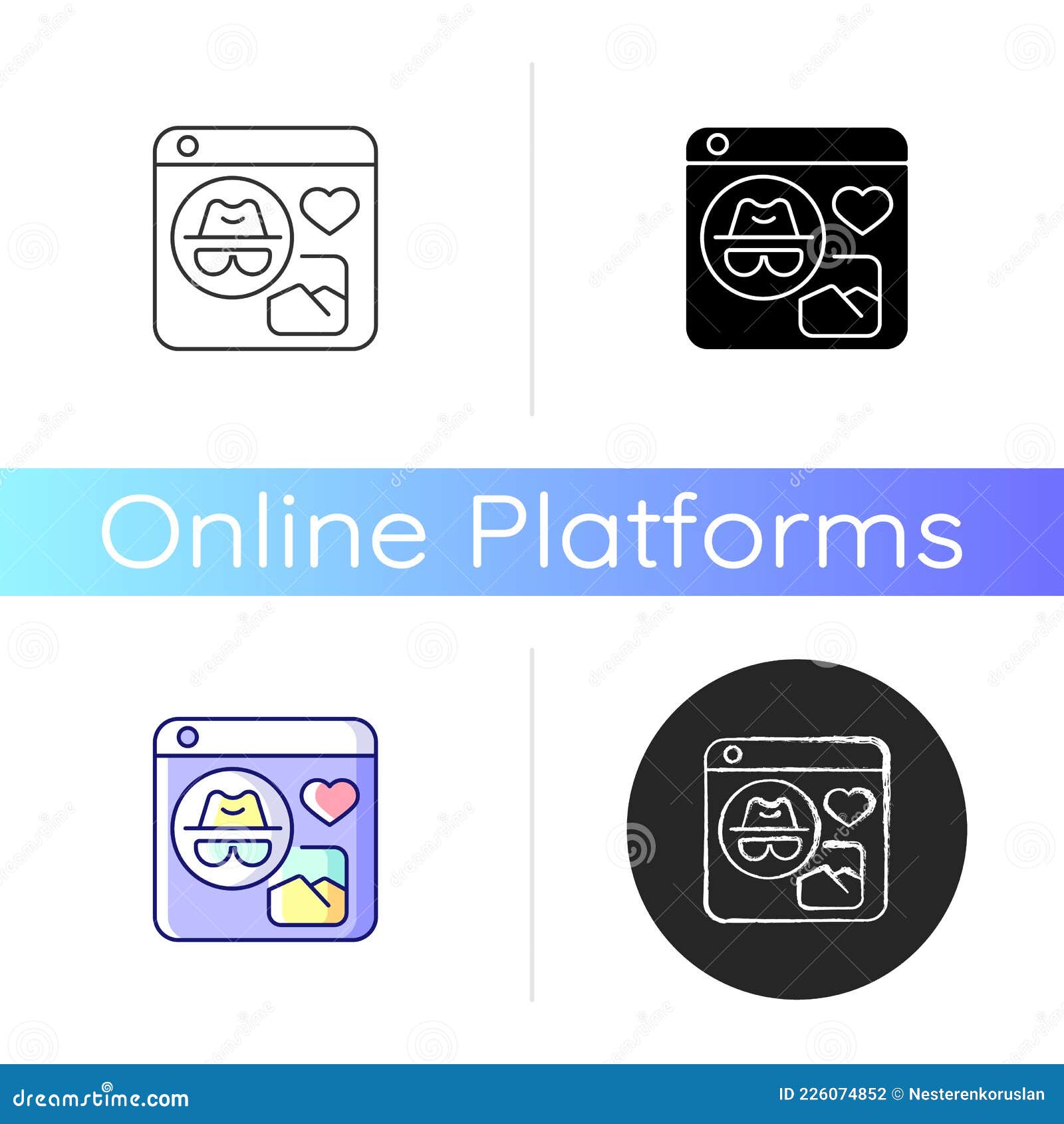 Anonymous Social Media Icon Stock Vector - Illustration of business ...