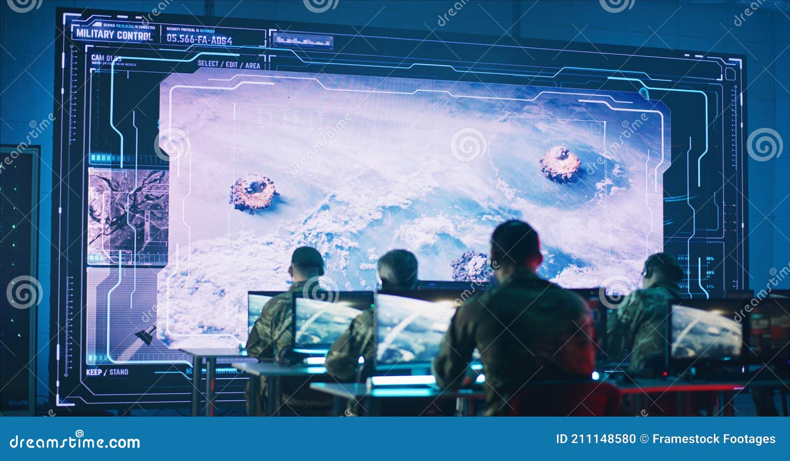 Nuclear Attack, Missile Attack, Sabotage, Atomic Weapons. Explosion Of ...