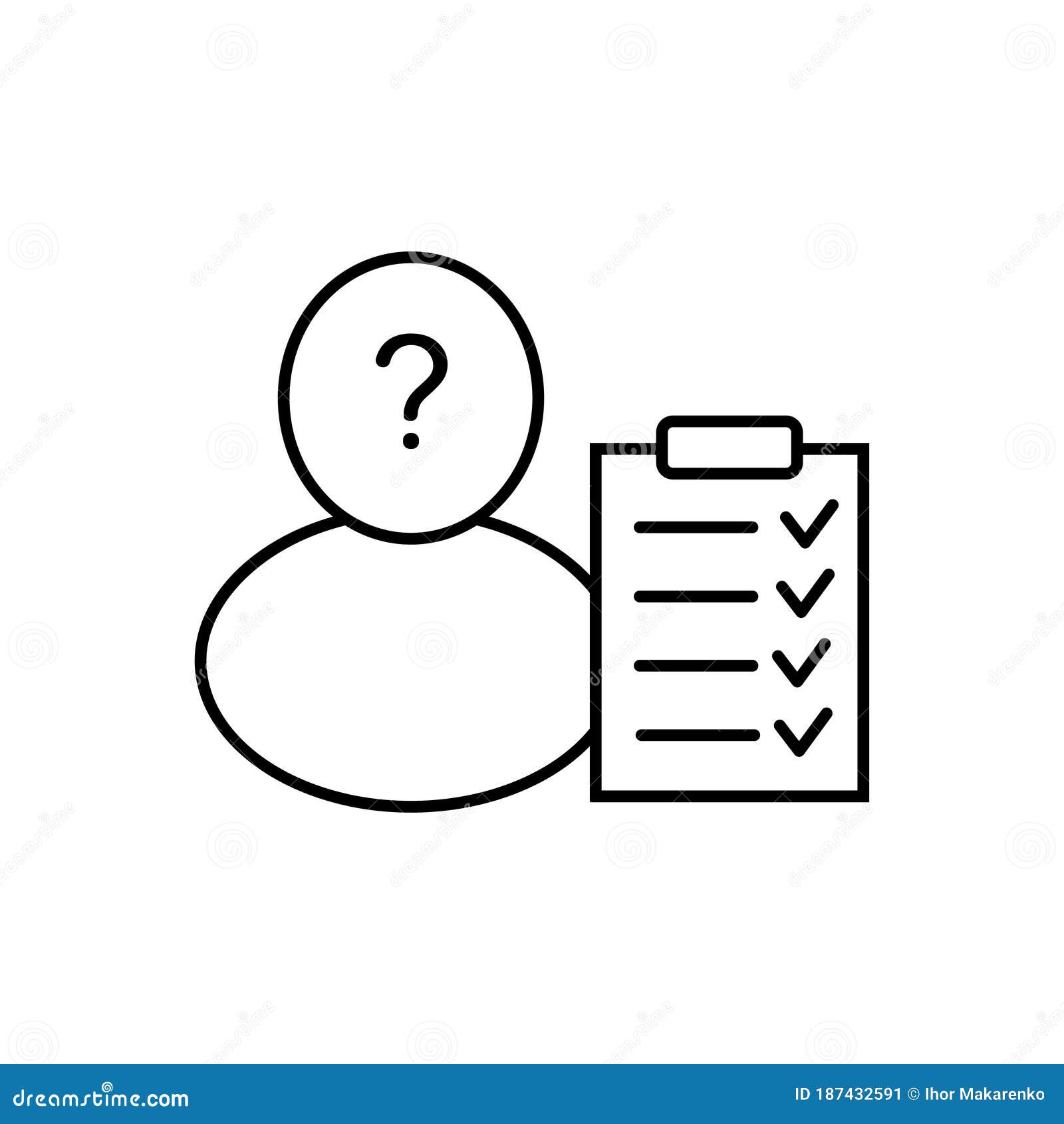Survey Line Icons. Quiz And Checklist Stroke Pictograms, Customer ...