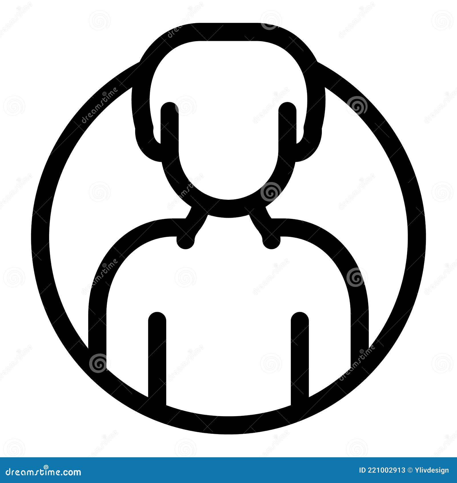 Anonymous User Icon, Outline Style Stock Vector - Illustration of ...