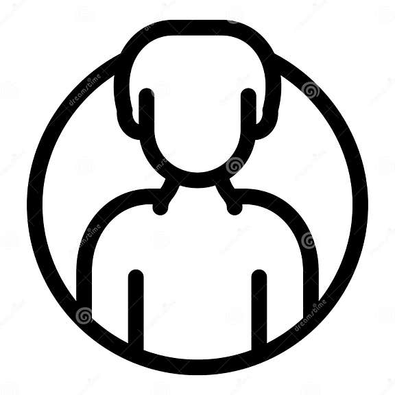 Anonymous User Icon, Outline Style Stock Vector - Illustration of ...