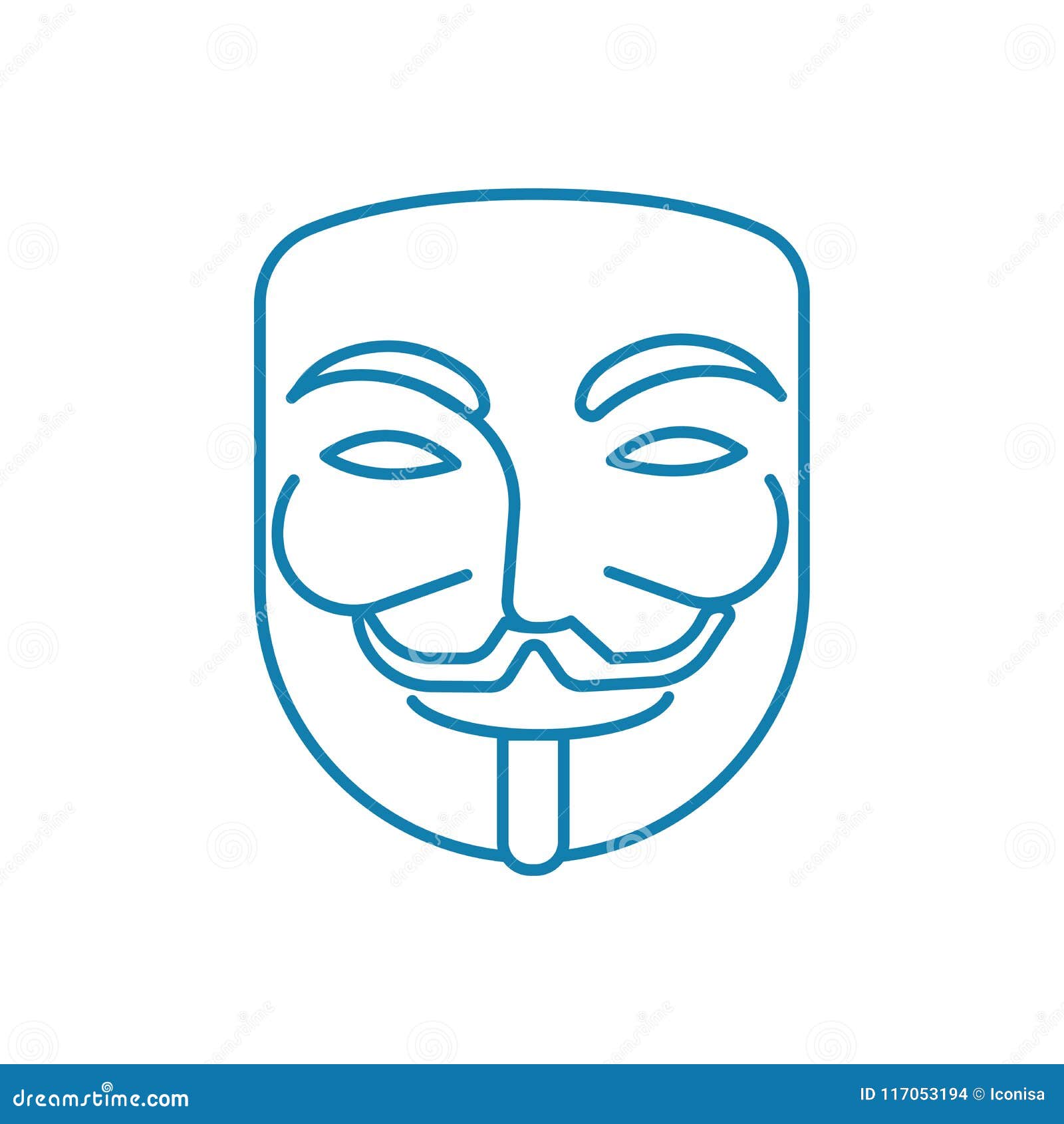 Anonymous User Linear Icon Concept. Anonymous User Line Vector Sign ...
