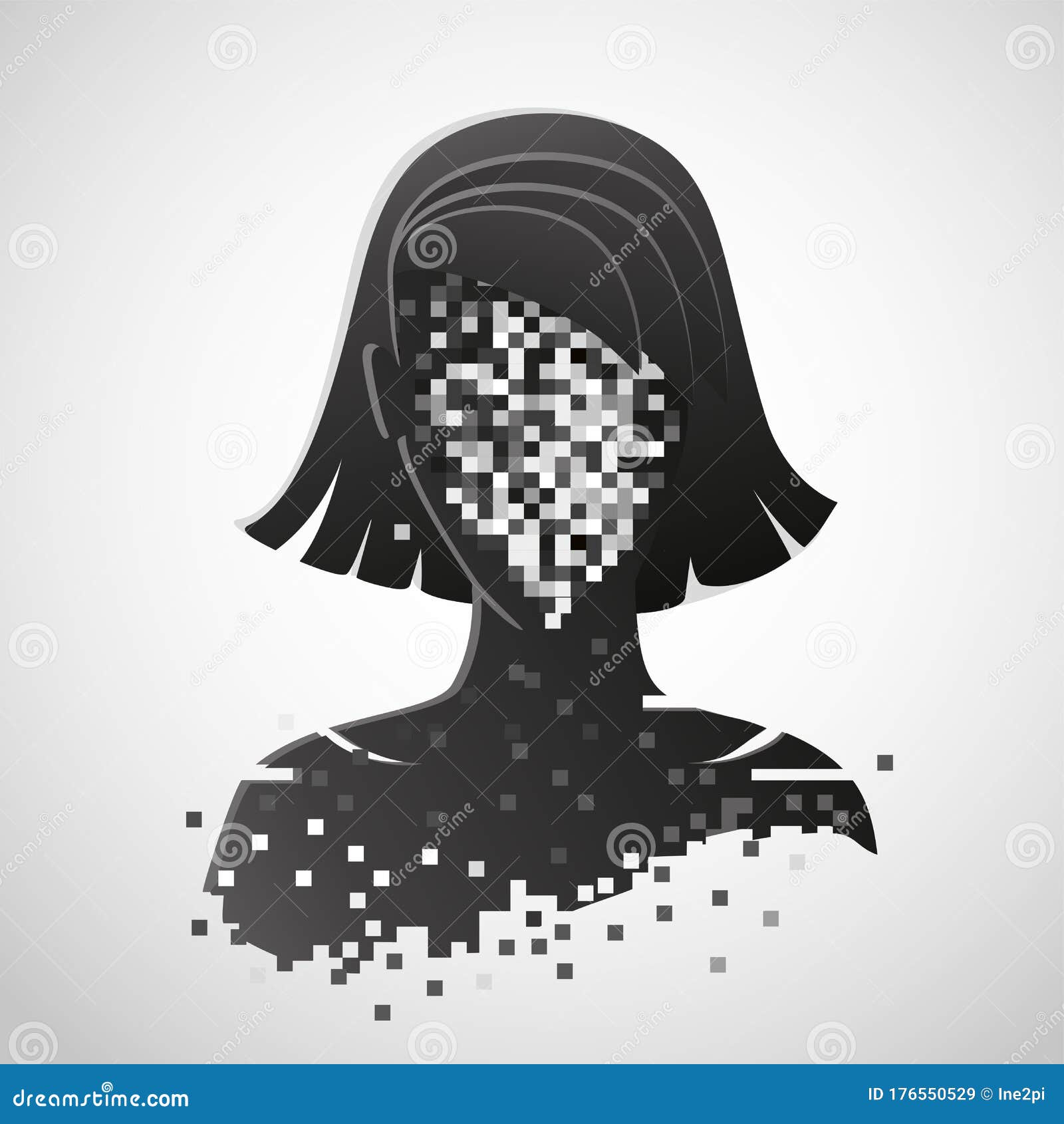 Pixelated Face. Abstract Fragmented Pixels - Mesmerising Digital Glitch ...