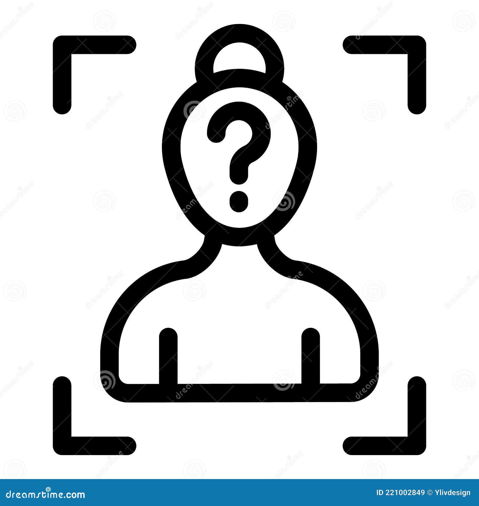 Anonymous Outline Icon. An Incognito Person Vector Illustration ...