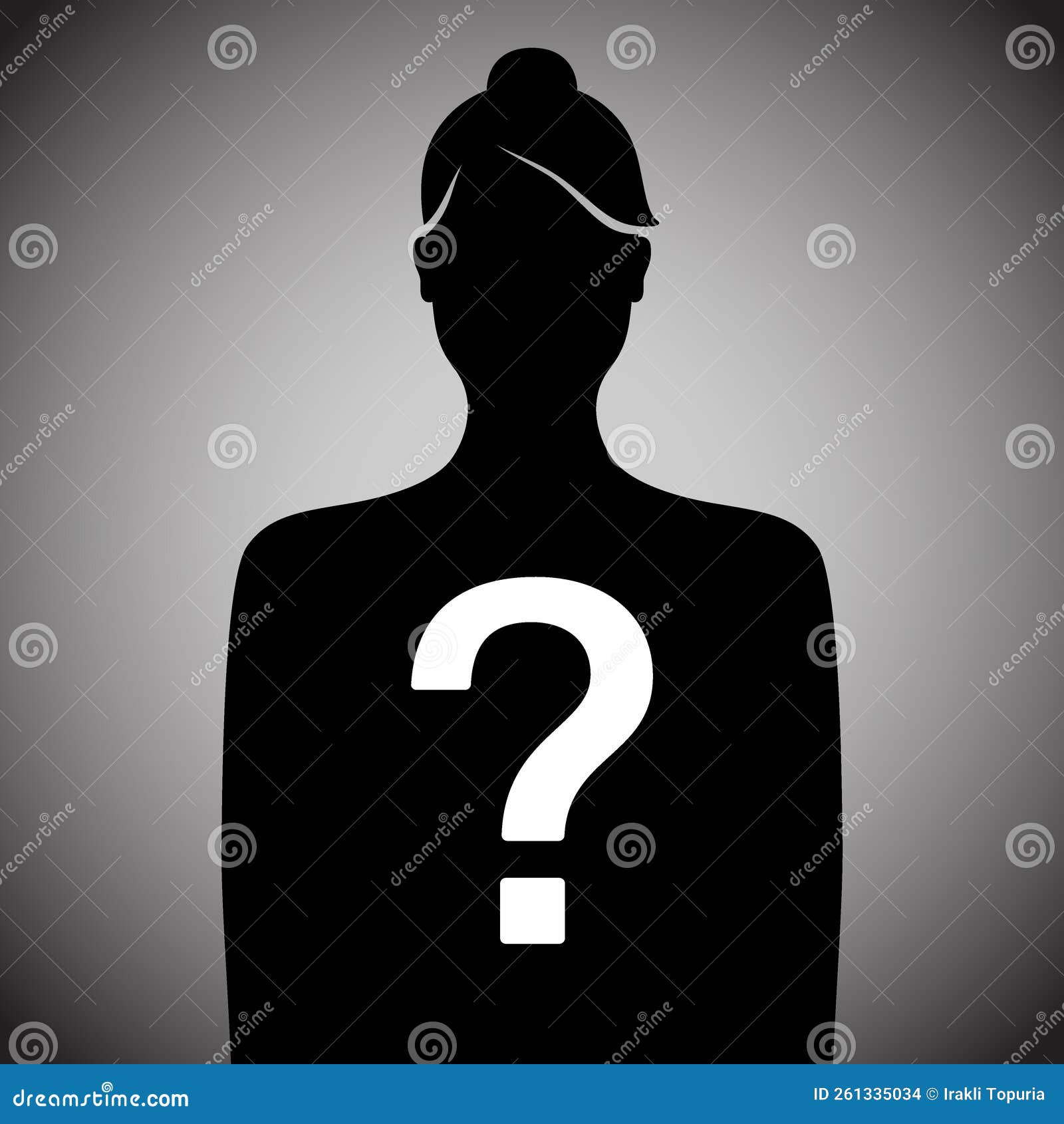 Anonymous Woman Black Silhouette with Question Mark. Incognito Female ... Anonymous Woman Black Silhouette with Question Mark. Incognito Female ...