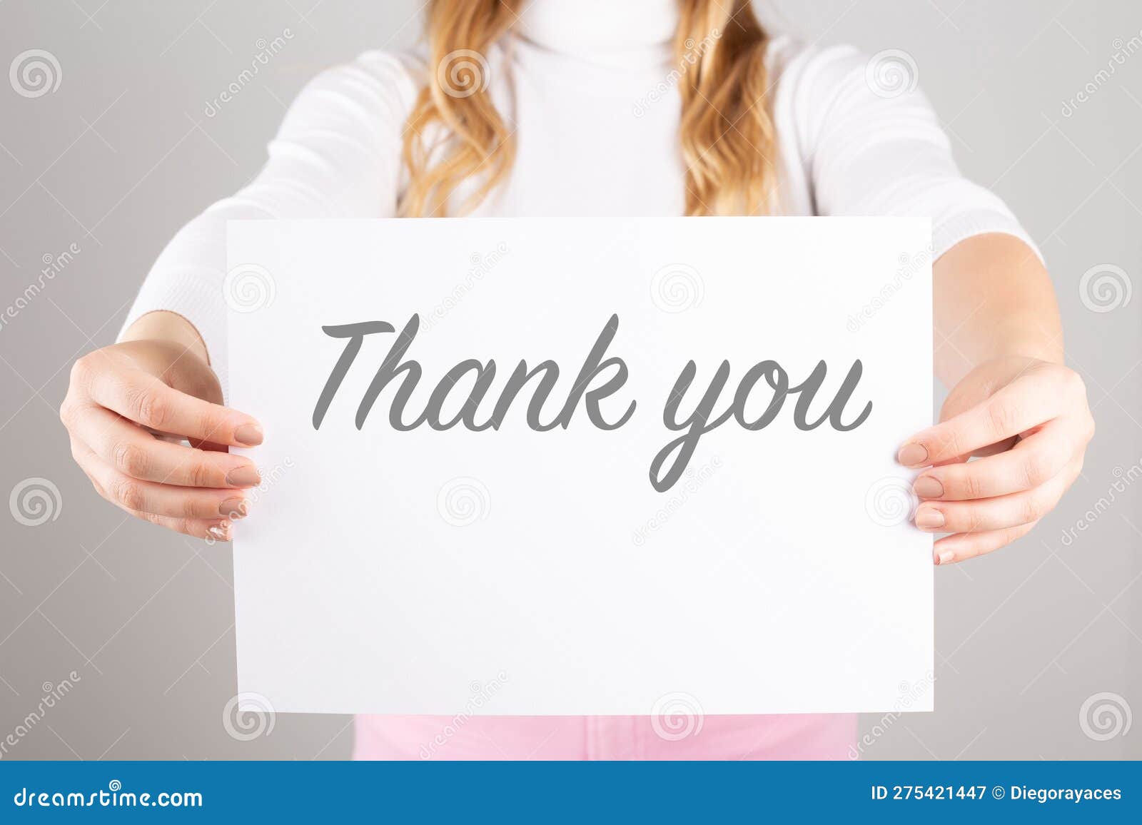 Anonymous Woman Holds a Sign with the Message Thank You Stock Image ... Anonymous Woman Holds a Sign with the Message Thank You Stock Image ...
