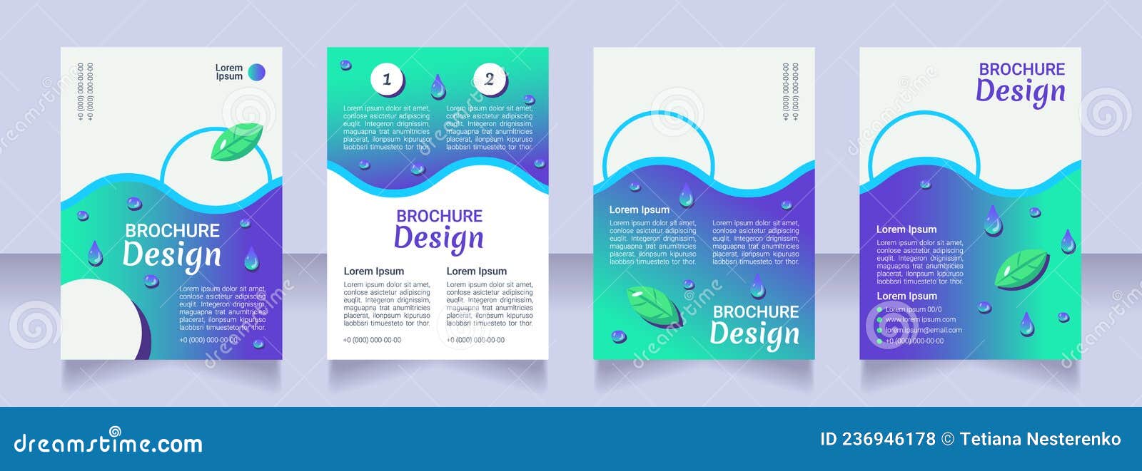 Anorexia Eating Disorder Blank Brochure Layout Design Stock Vector ...