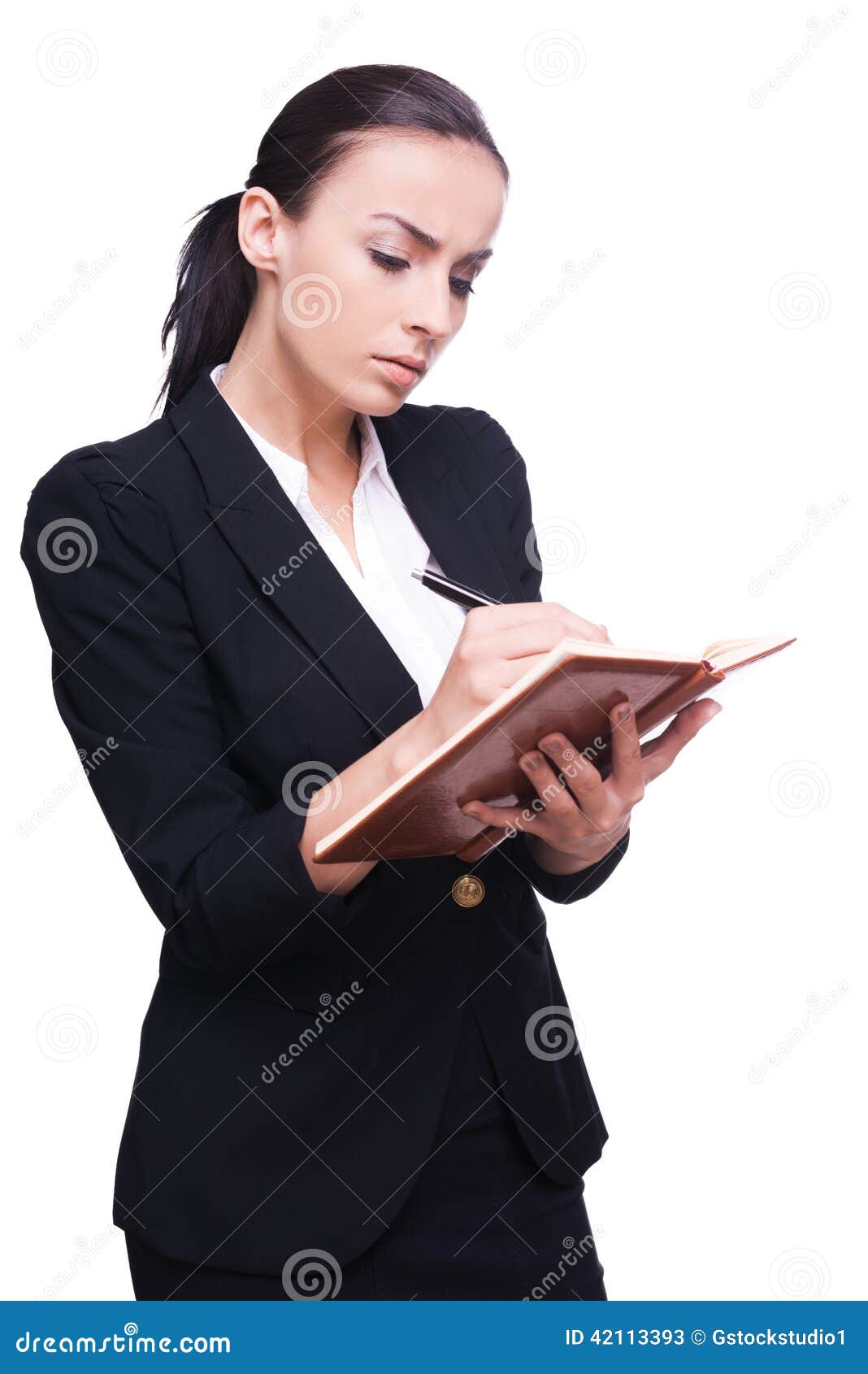 Anotar sus ideas imagen de archivo. Imagen de secretaria - 42113393