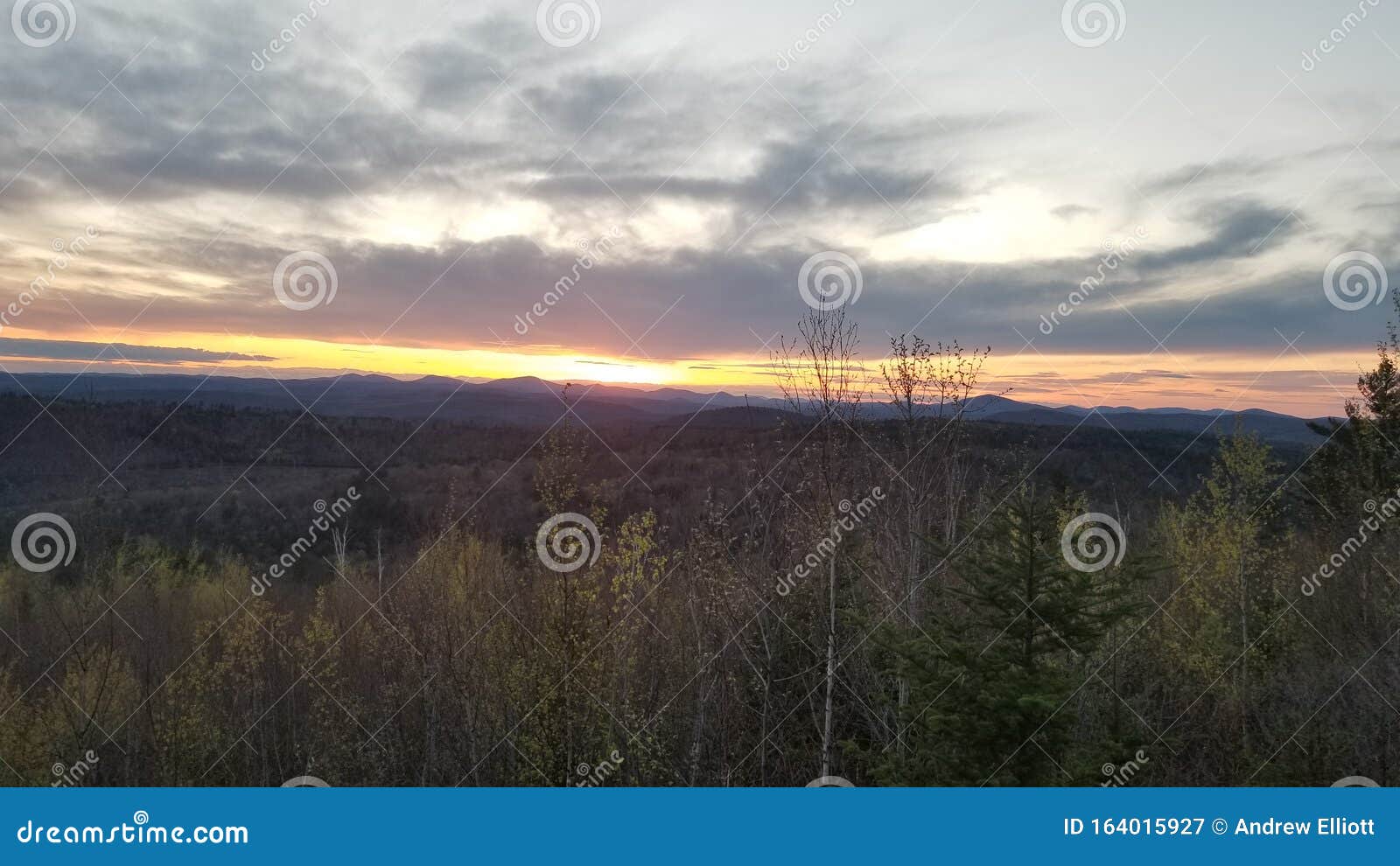 Another Beautiful New Hampshire Sunset Stock Image - Image of sunset ...