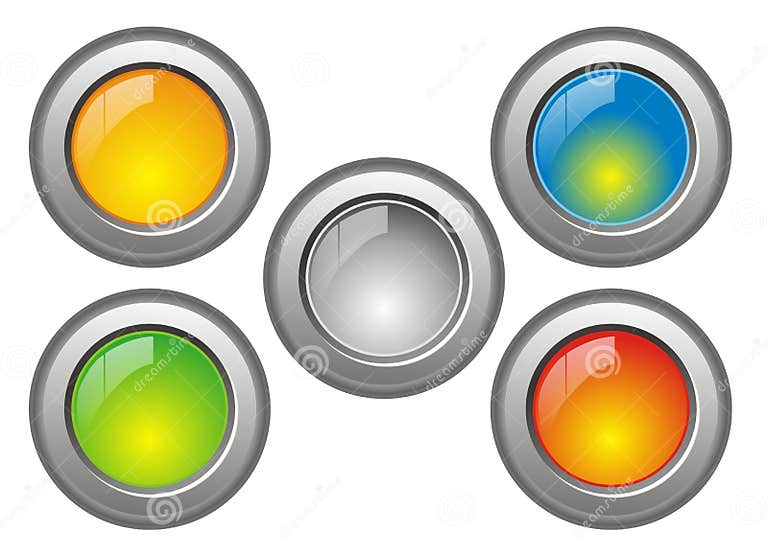 Another Cool Vector Web Buttons Stock Vector - Illustration of silver ...