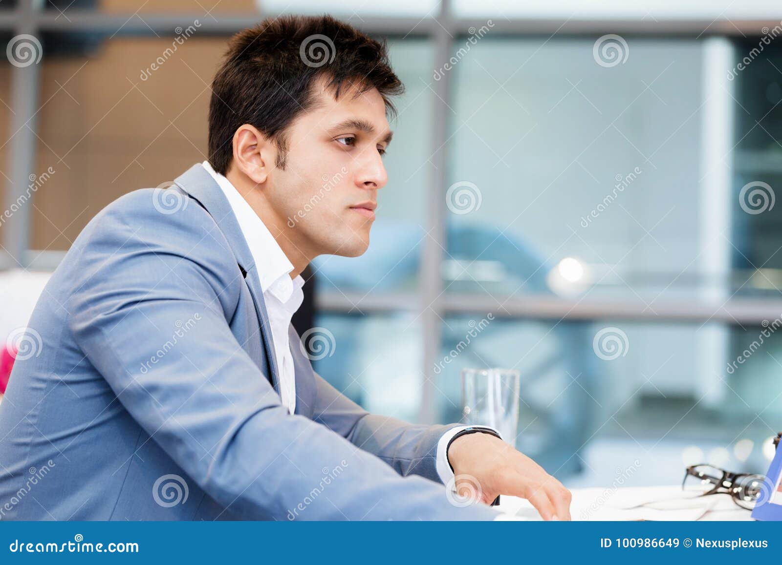 Another Office Day in Front of Computer Stock Image - Image of ...