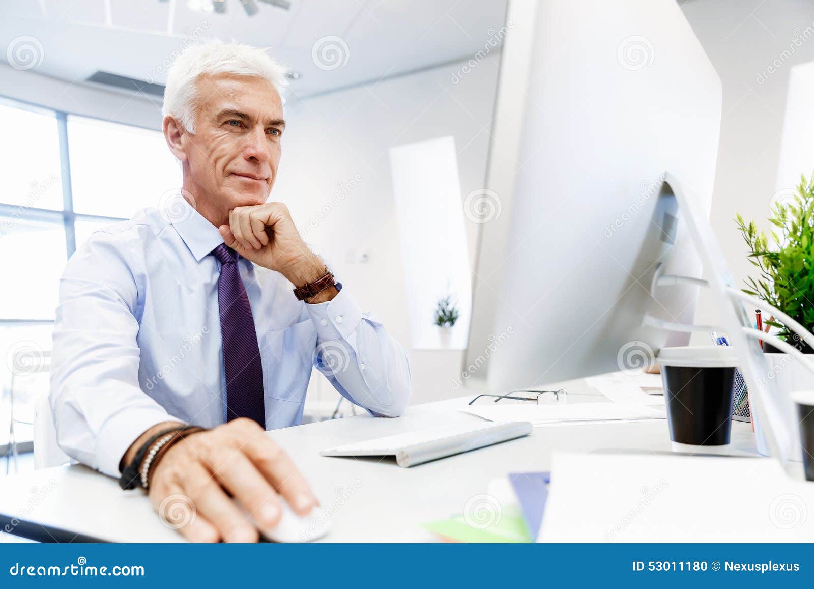 Another Office Day in Front of Computer Stock Photo - Image of typing ...