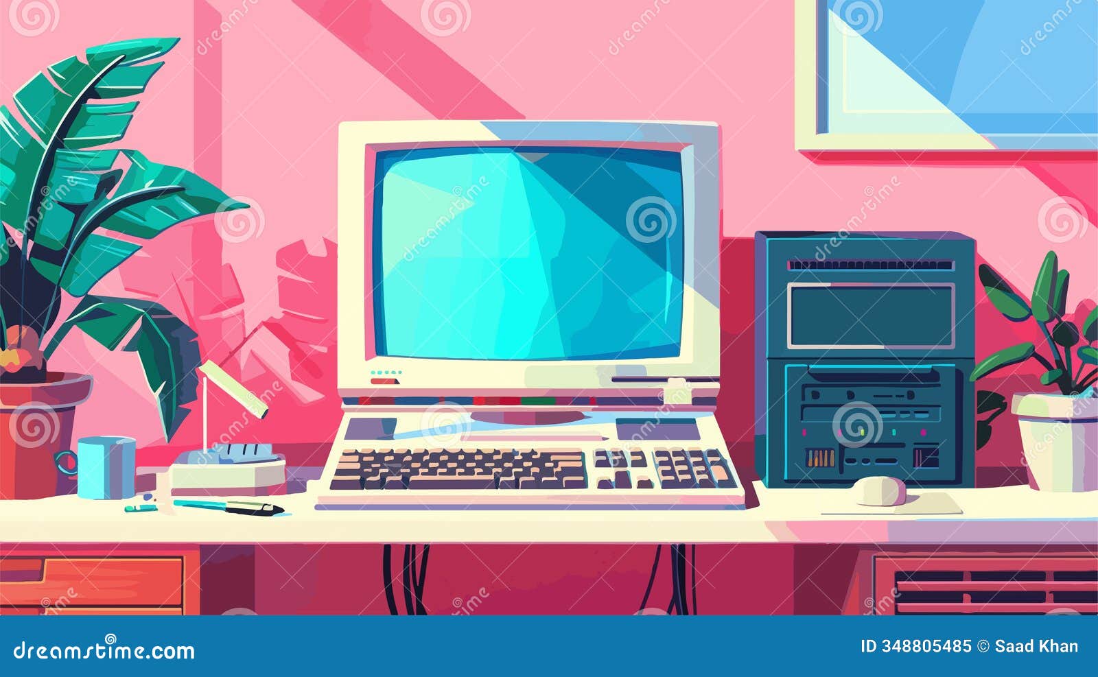 Another Retro Software Paint Window Interface, Capturing the Nostalgic ...