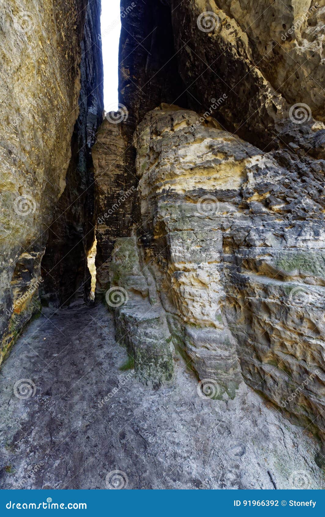 Another Shot of the Gap between the Rocks Stock Photo - Image of ...