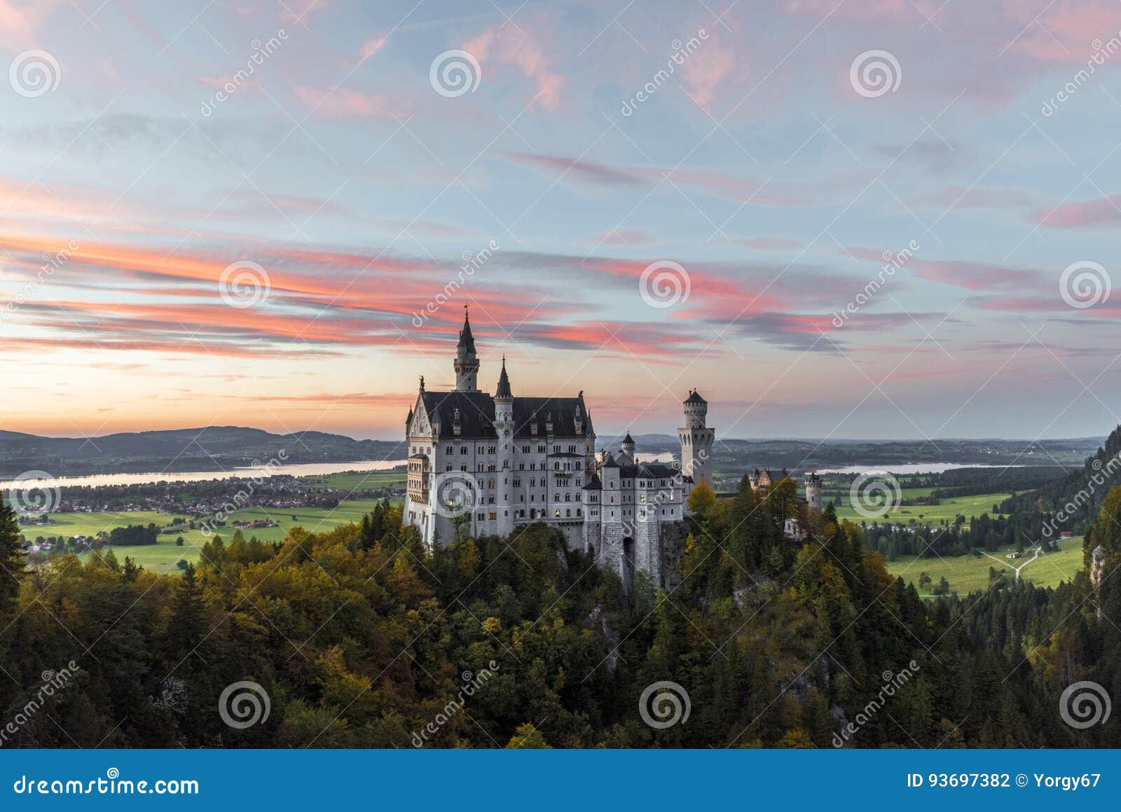 Another Sunset View on the Famous Castle Stock Photo - Image of famous ...