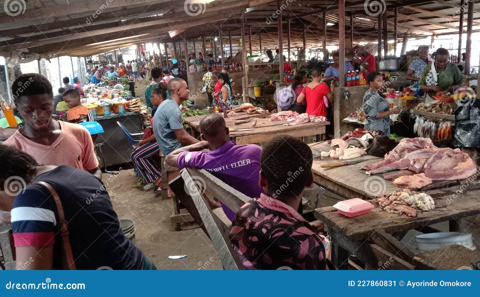 Another Wide View in a Local Nigerian Market Editorial Photo - Image of ...