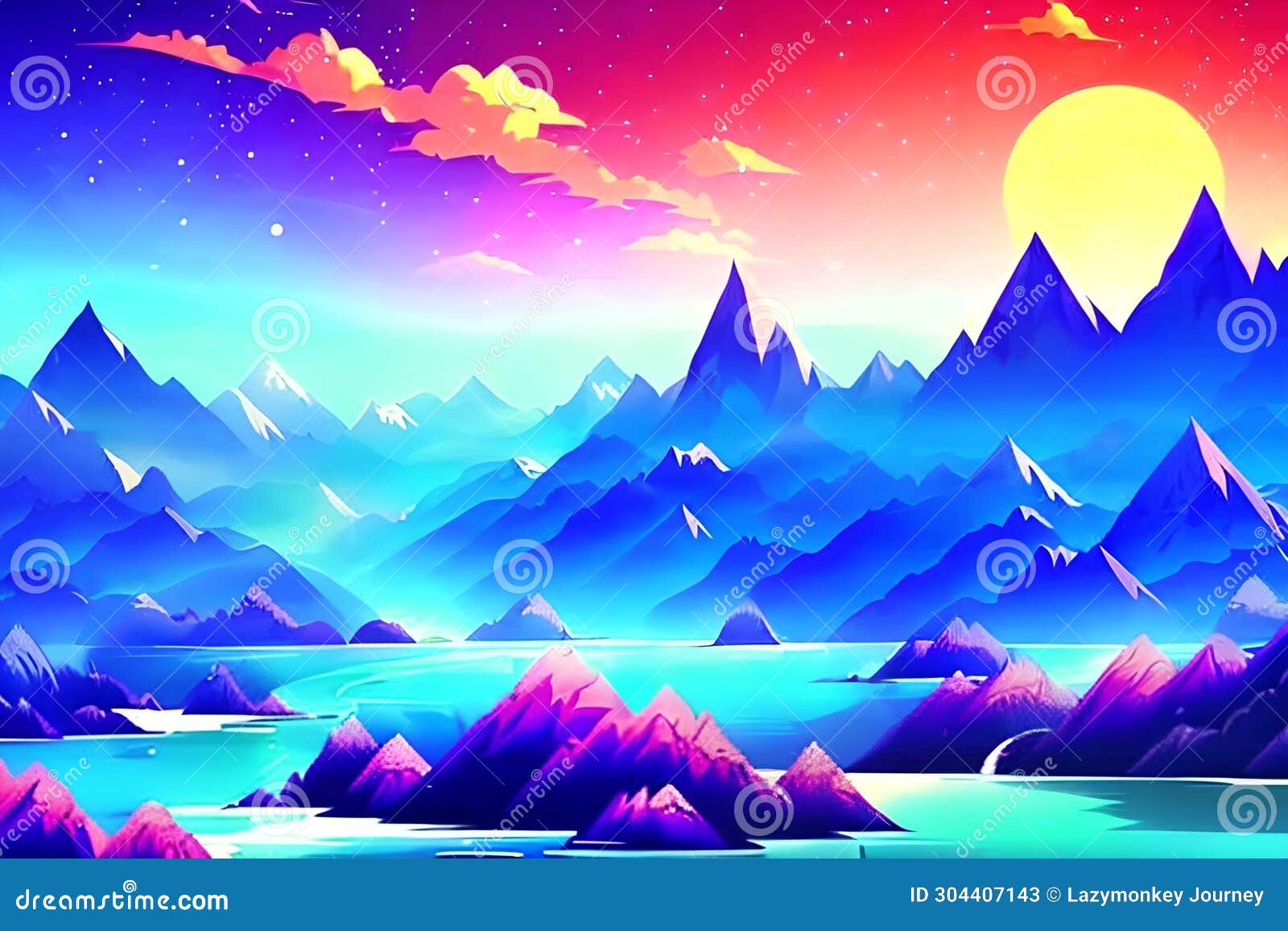 Anime Magical Girl Casting A Spell With A Wand Coloring Page Stock ...