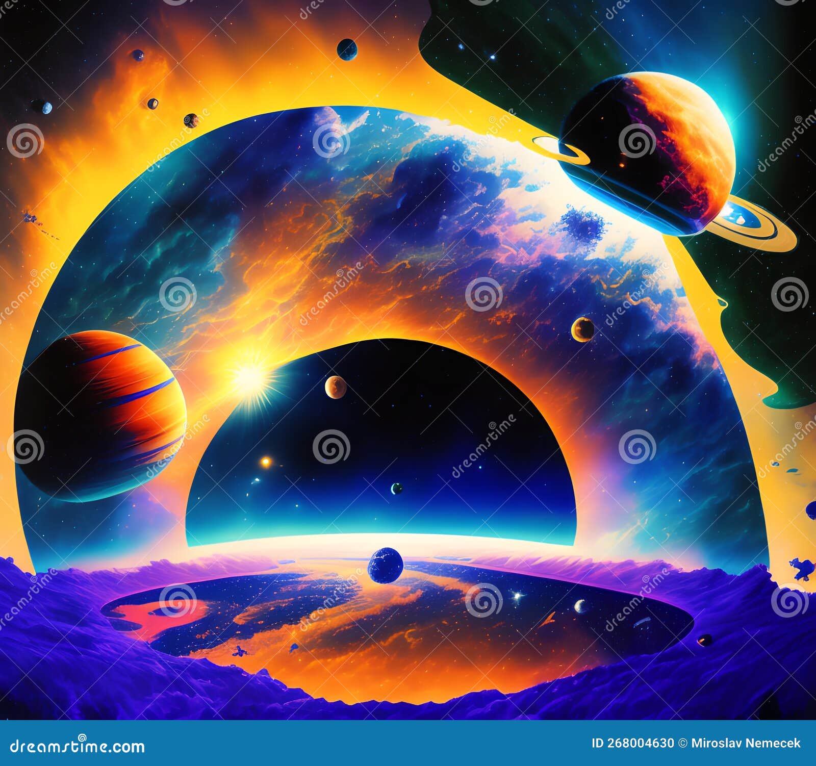 Another World Dimension, Generative AI Illustration Stock Illustration ...