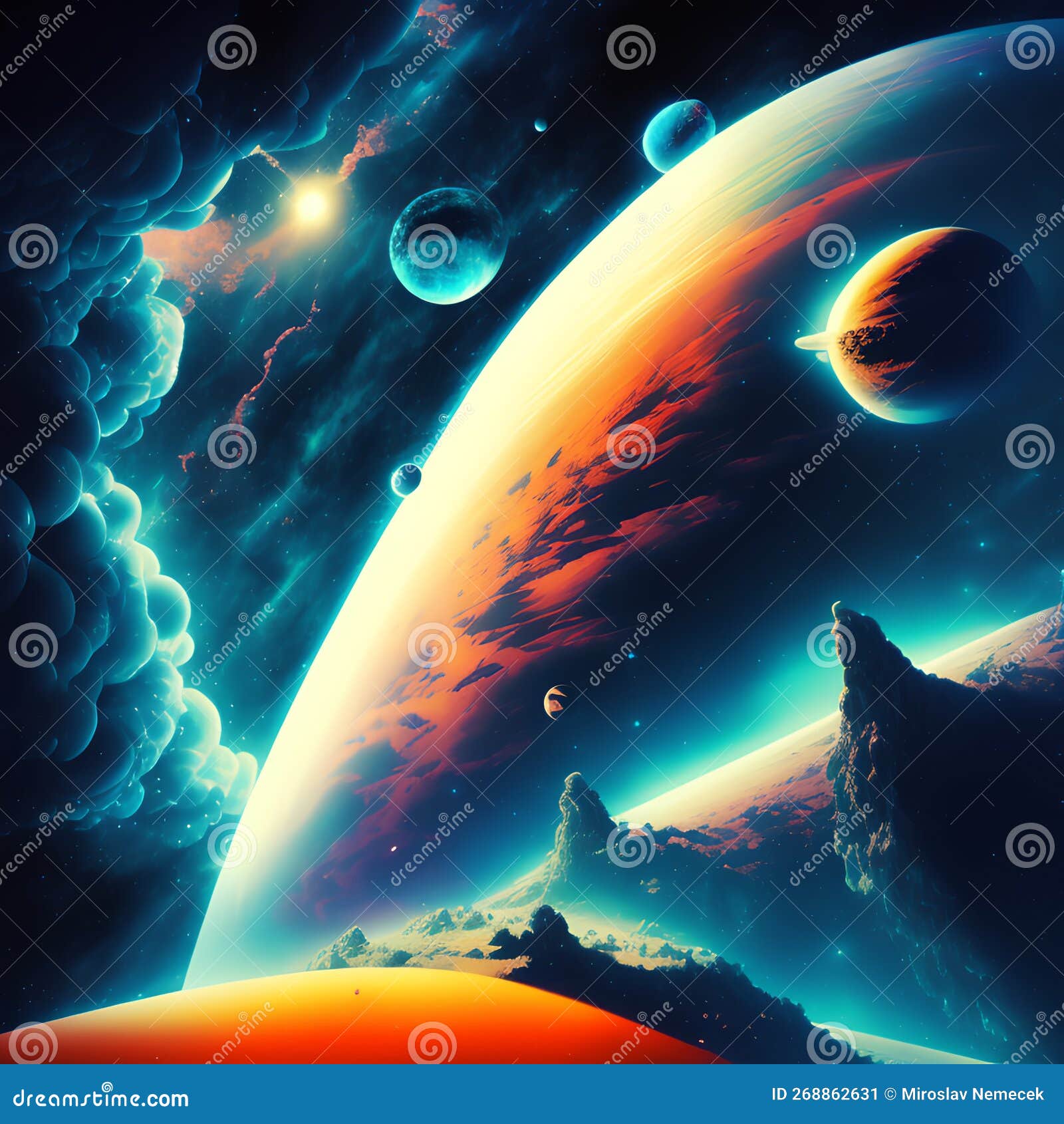 Another World Dimension, Generative AI Illustration Stock Illustration ...