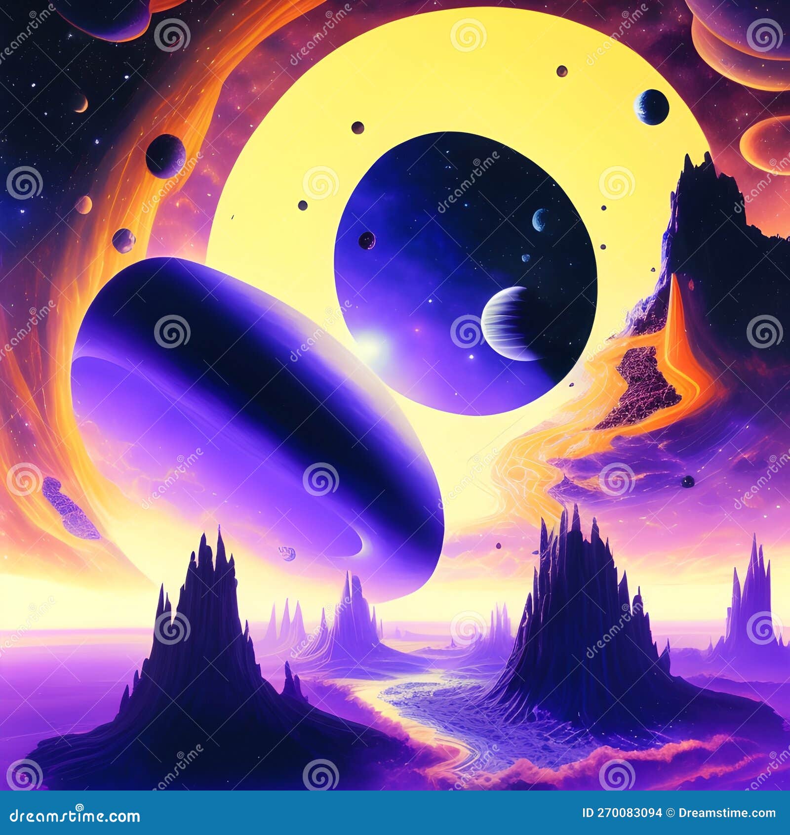 Another World Dimension, Generative AI Illustration Stock Illustration ...