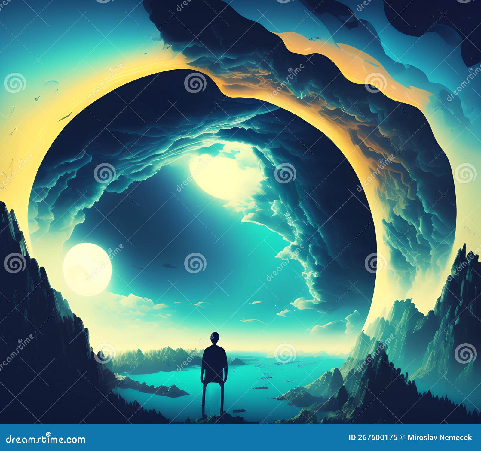 Another World Dimension, Generative AI Illustration Stock Illustration ...