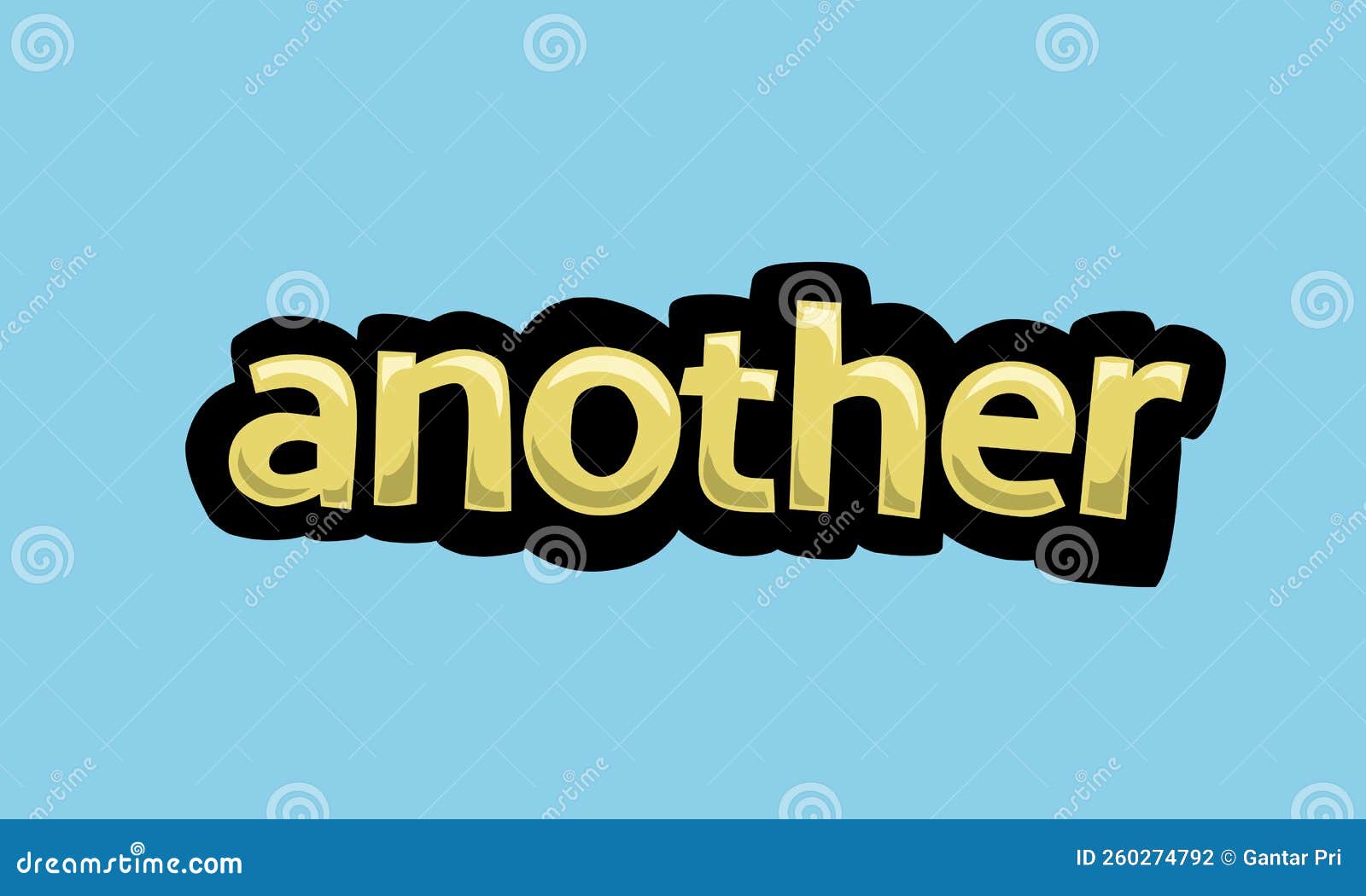 ANOTHER Writing Vector Design on a Blue Background Stock Vector ...