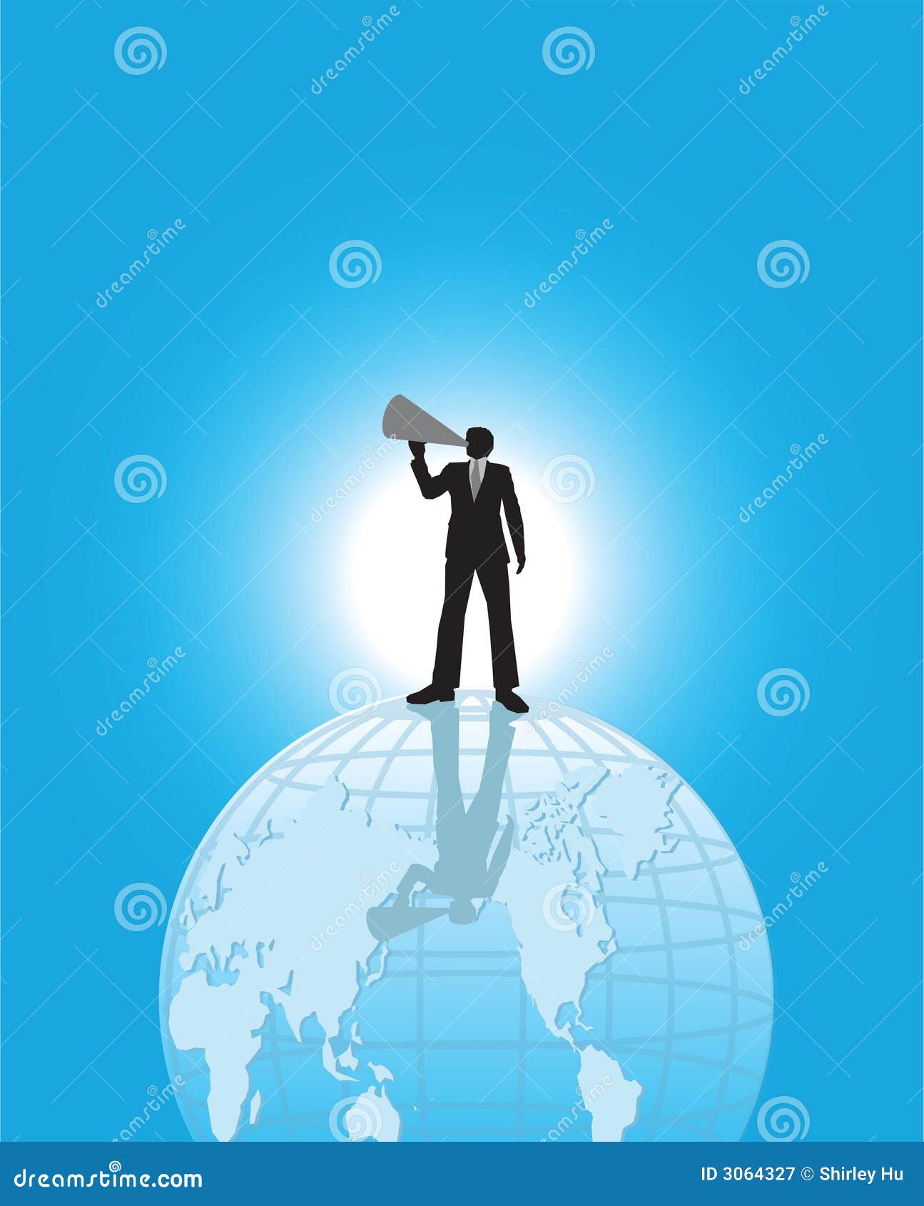 Anouncement stock vector. Illustration of businessman - 3064327