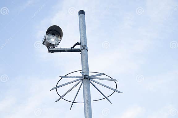 A Anpr Camera Strap To a Pole Stock Image - Image of strap, camera ...