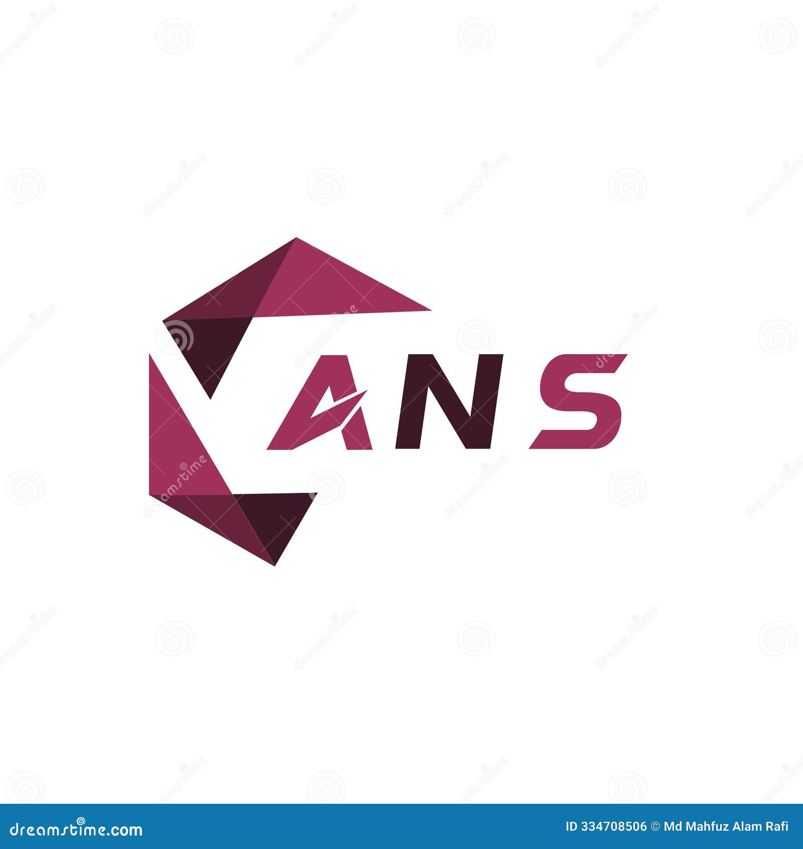 ANS Creative Minimalist Letter Logo. ANS Unique Vector Initials ...