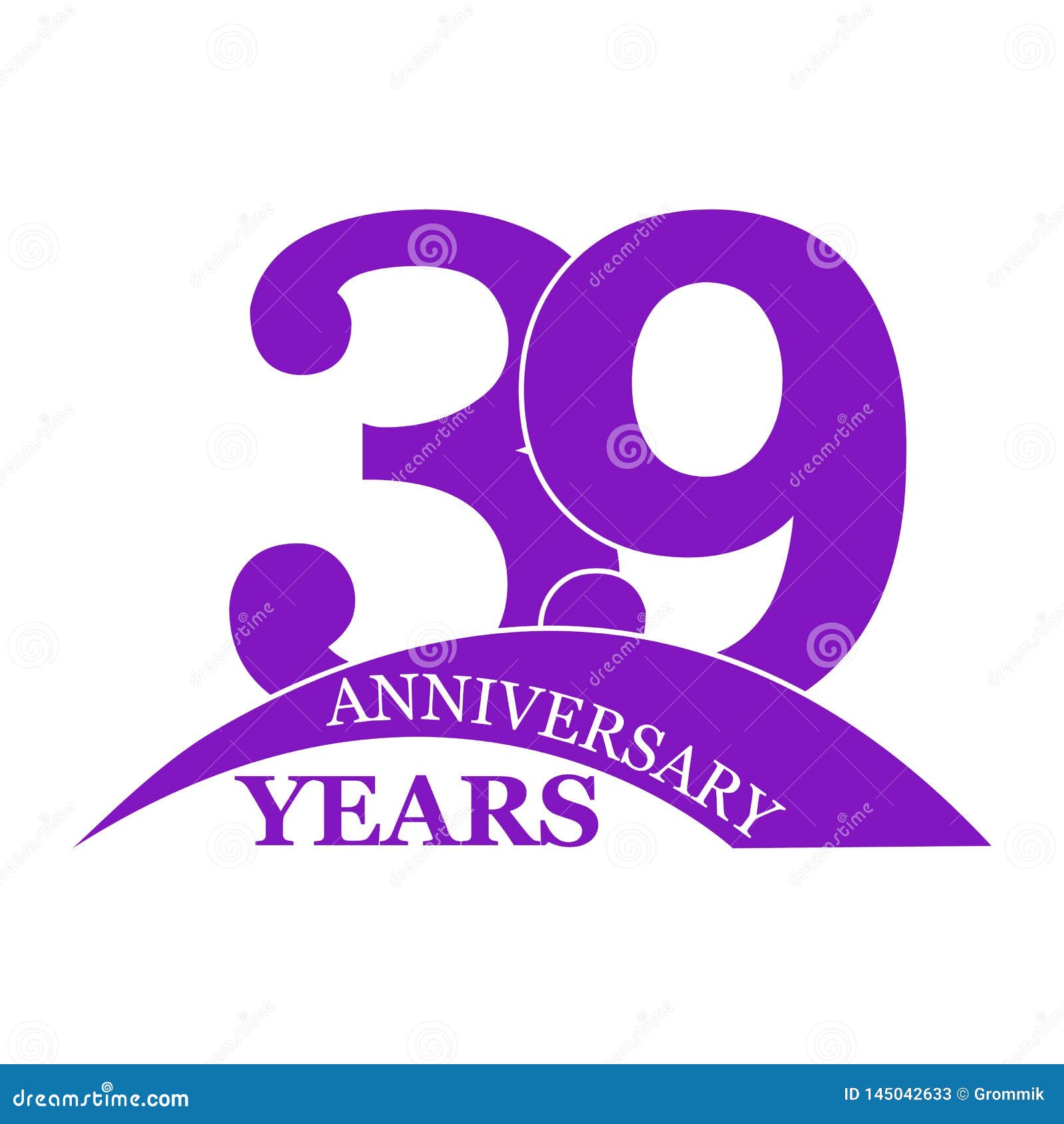 39 Ans D'anniversaire, Conception Simple Plate Illustration de Vecteur ...