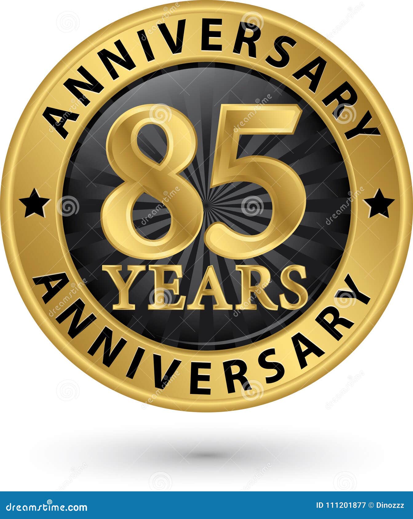 85 Ans D'anniversaire De Label D'or, Illustration De Vecteur ...