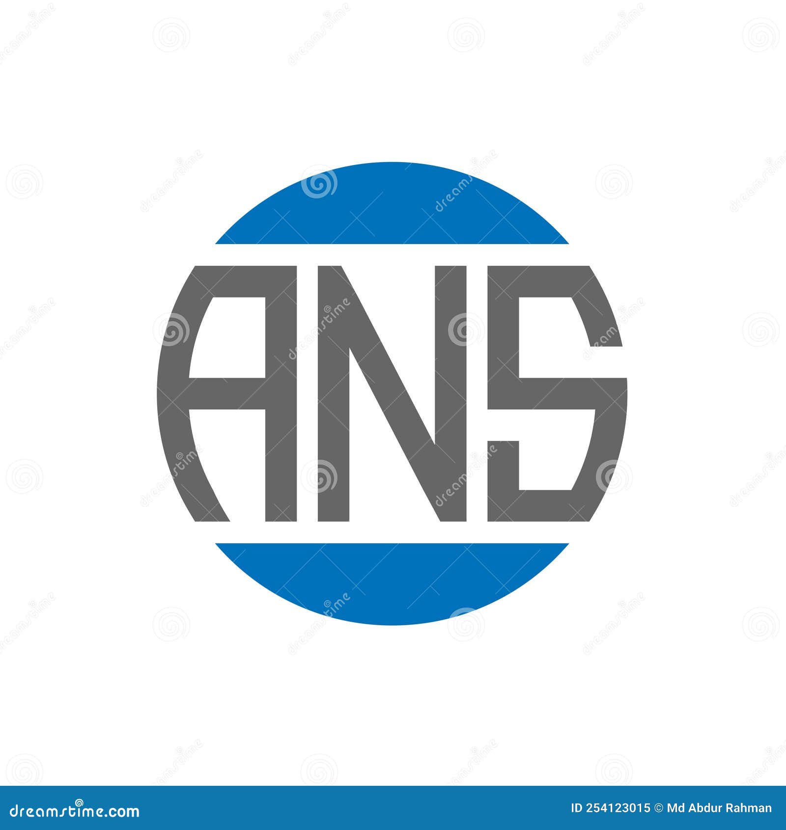 ANS Letter Logo Design on White Background. ANS Creative Initials ...