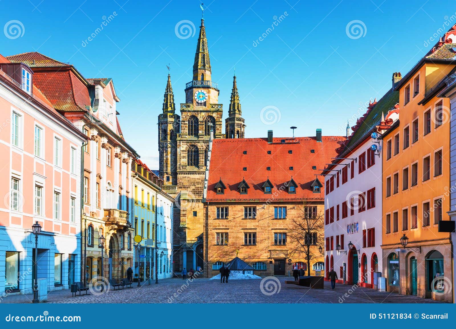 Ansbach, Germany stock photo. Image of cathedral, exterior - 51121834