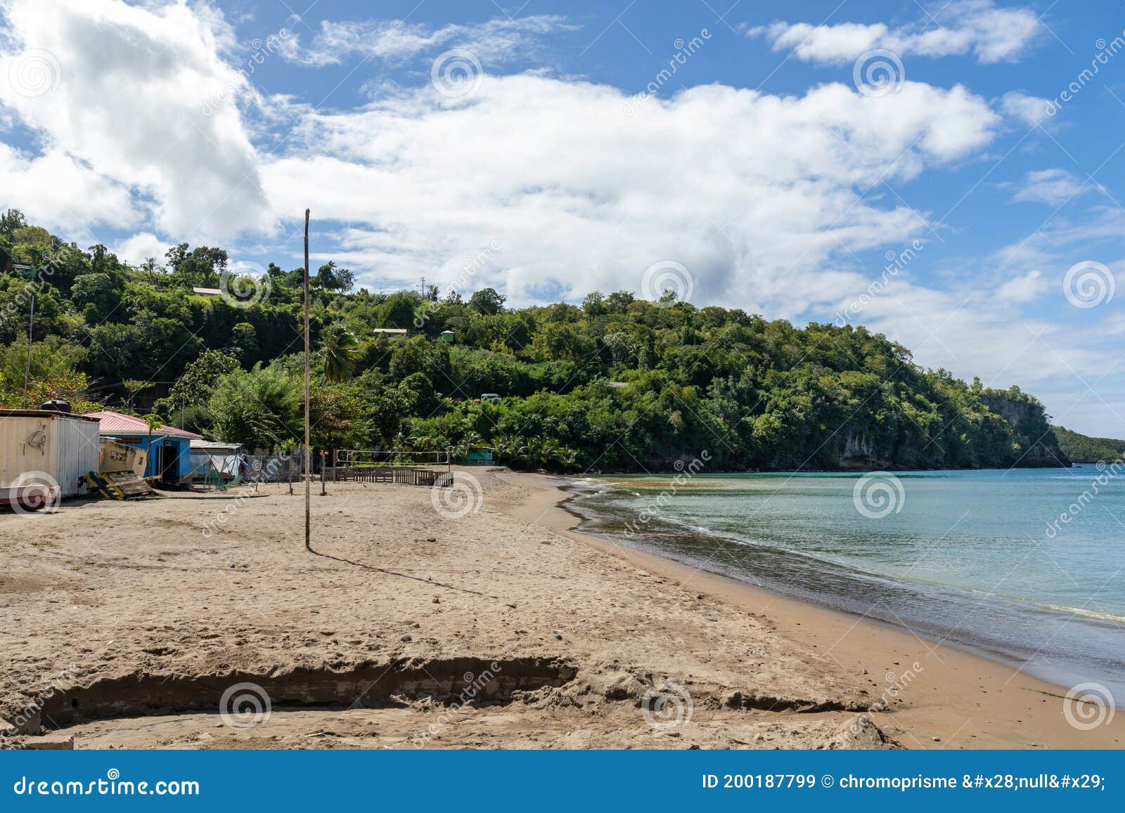 Anse La Raye beach stock image. Image of lucia, fisherman - 200187799