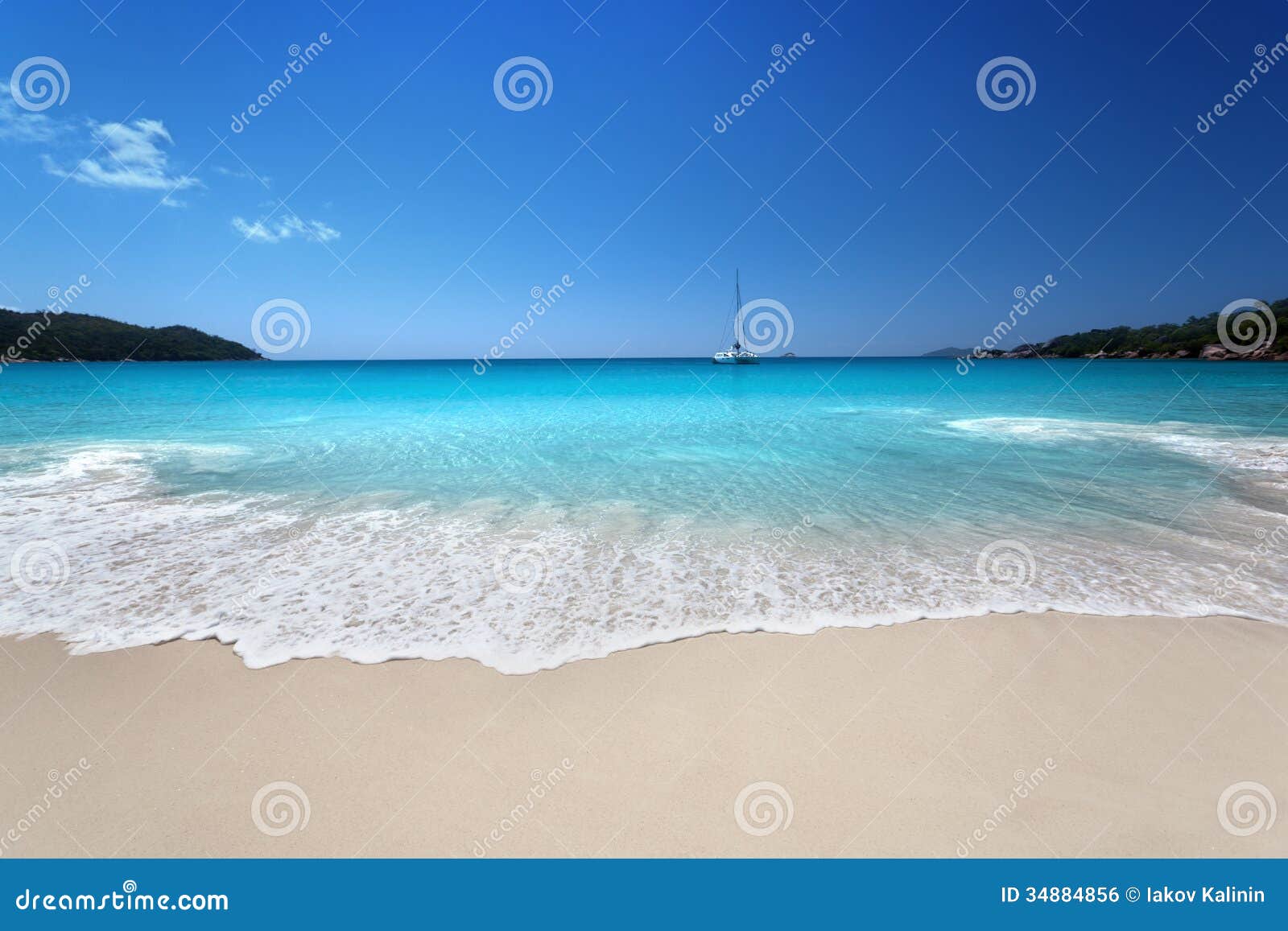 Anse Lazio Beach at Praslin Island Stock Photo - Image of nature ...