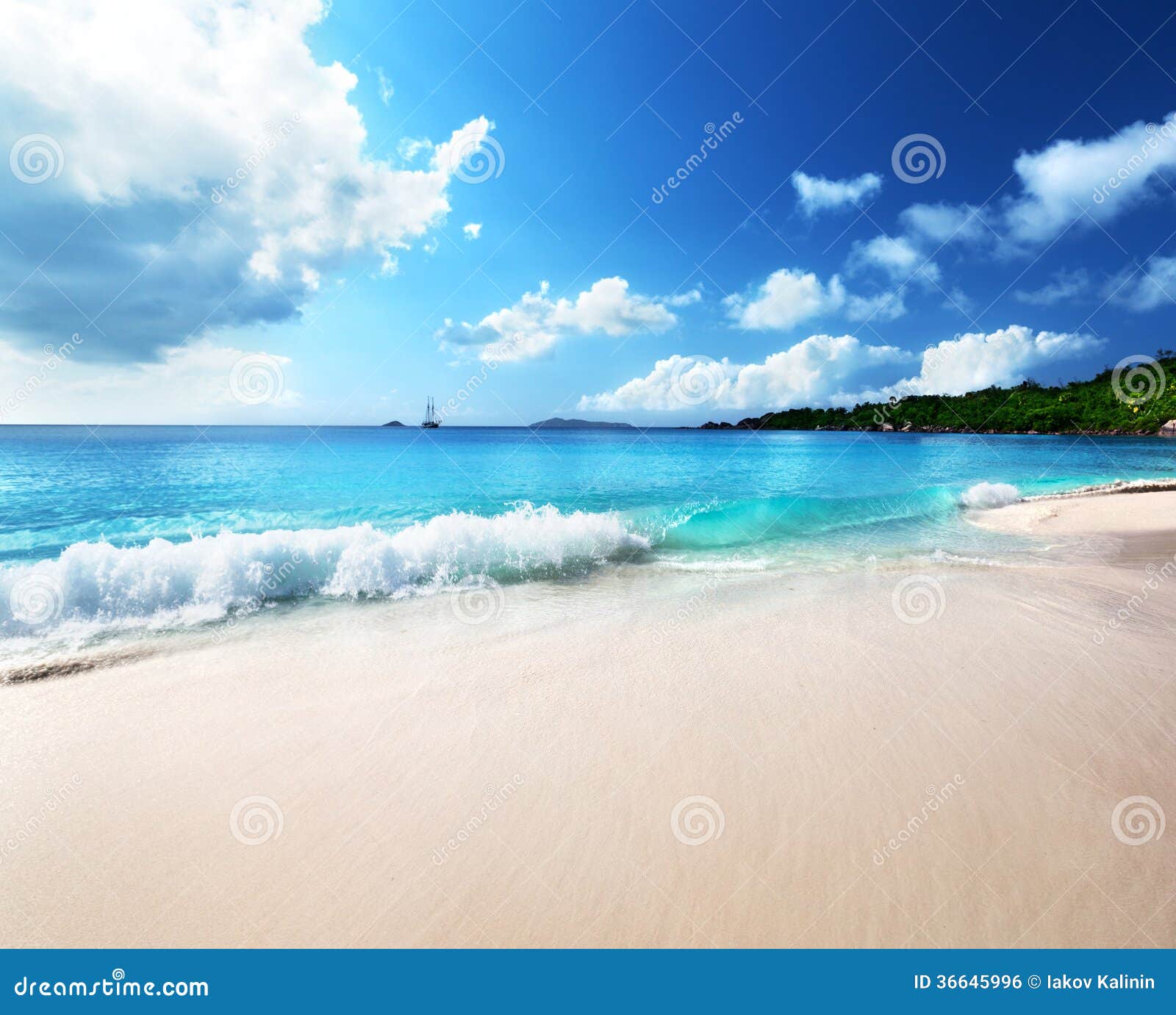 Anse Lazio Beach at Praslin Island Stock Photo - Image of resort ...