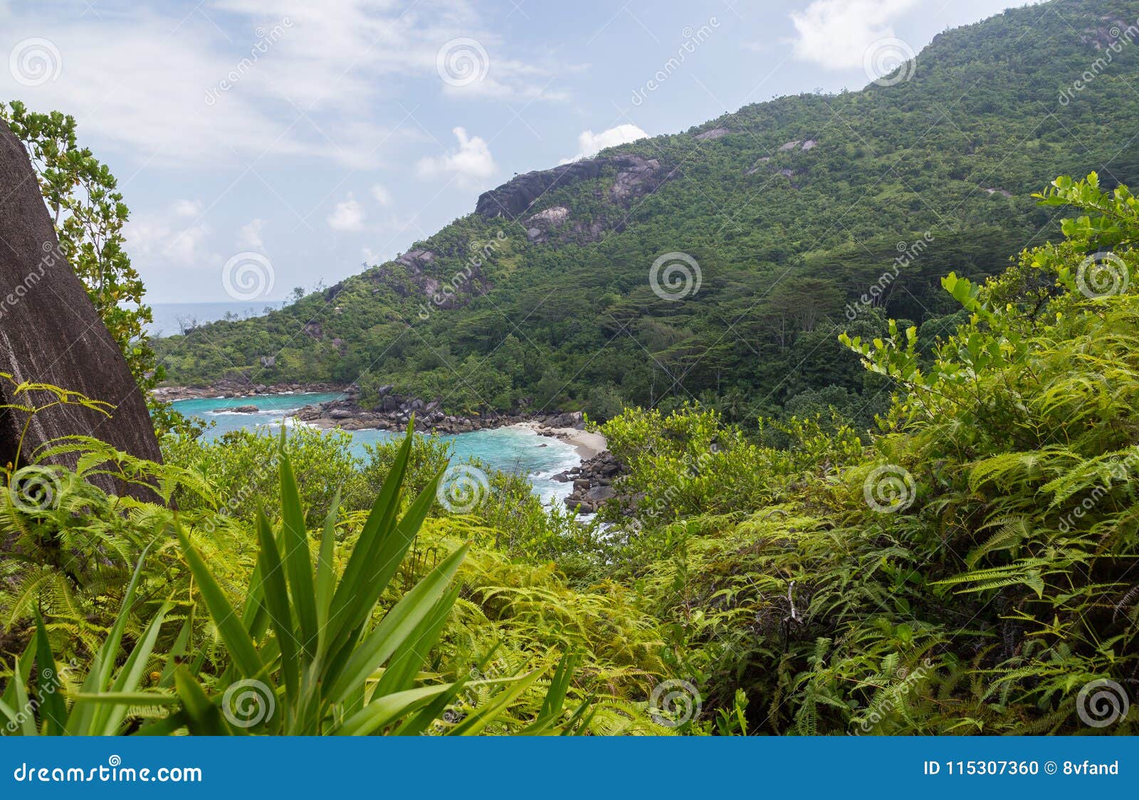 Anse Major Beach on Mahe Seychelles Stock Photo - Image of sand ...