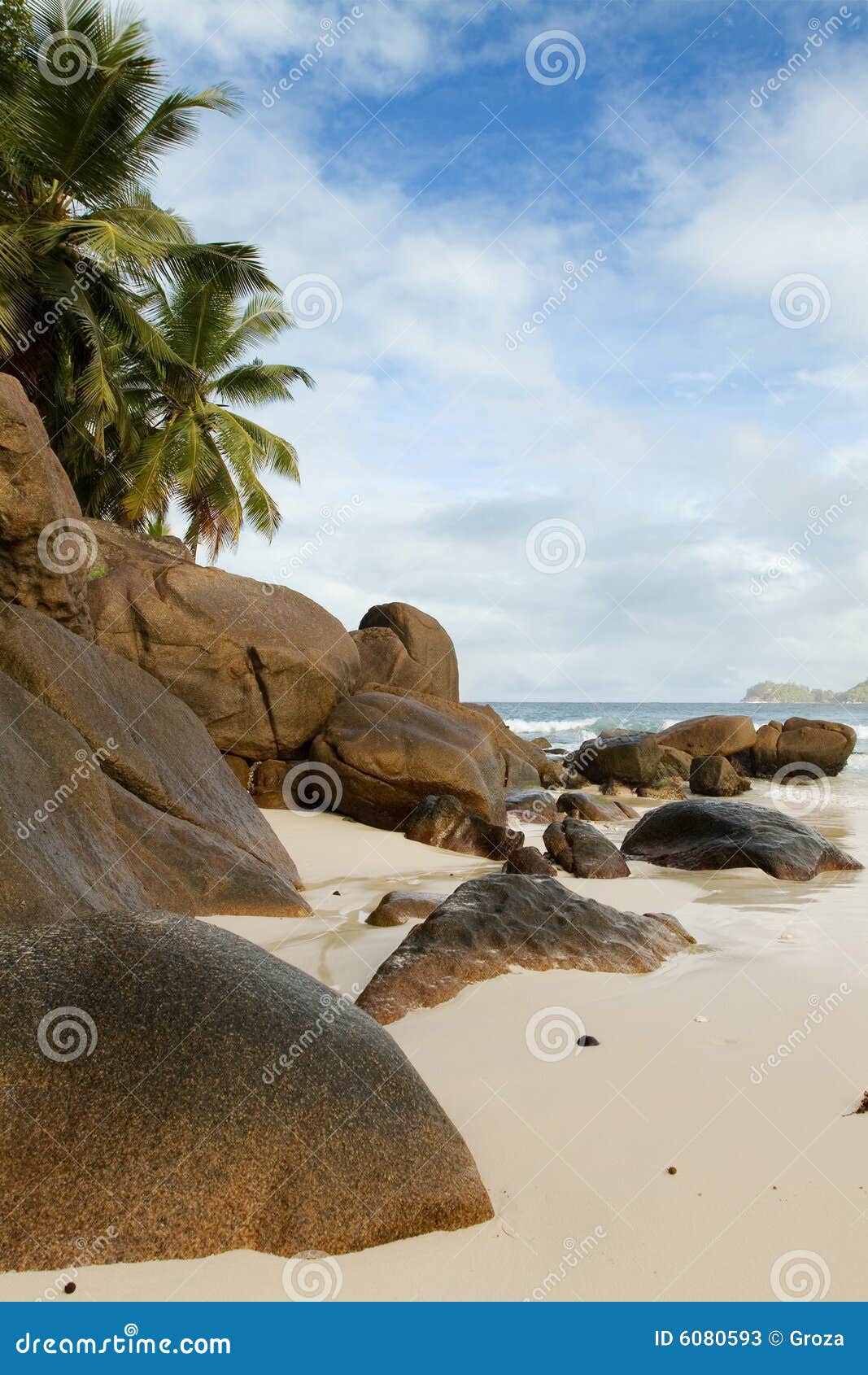 Anse Takamaka stock image. Image of journey, horizon, lagoon - 6080593