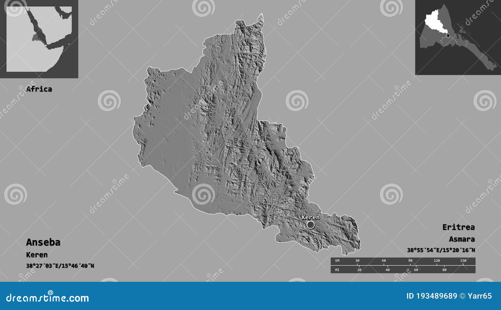 Anseba, Region of Eritrea,. Previews. Bilevel Stock Illustration ...