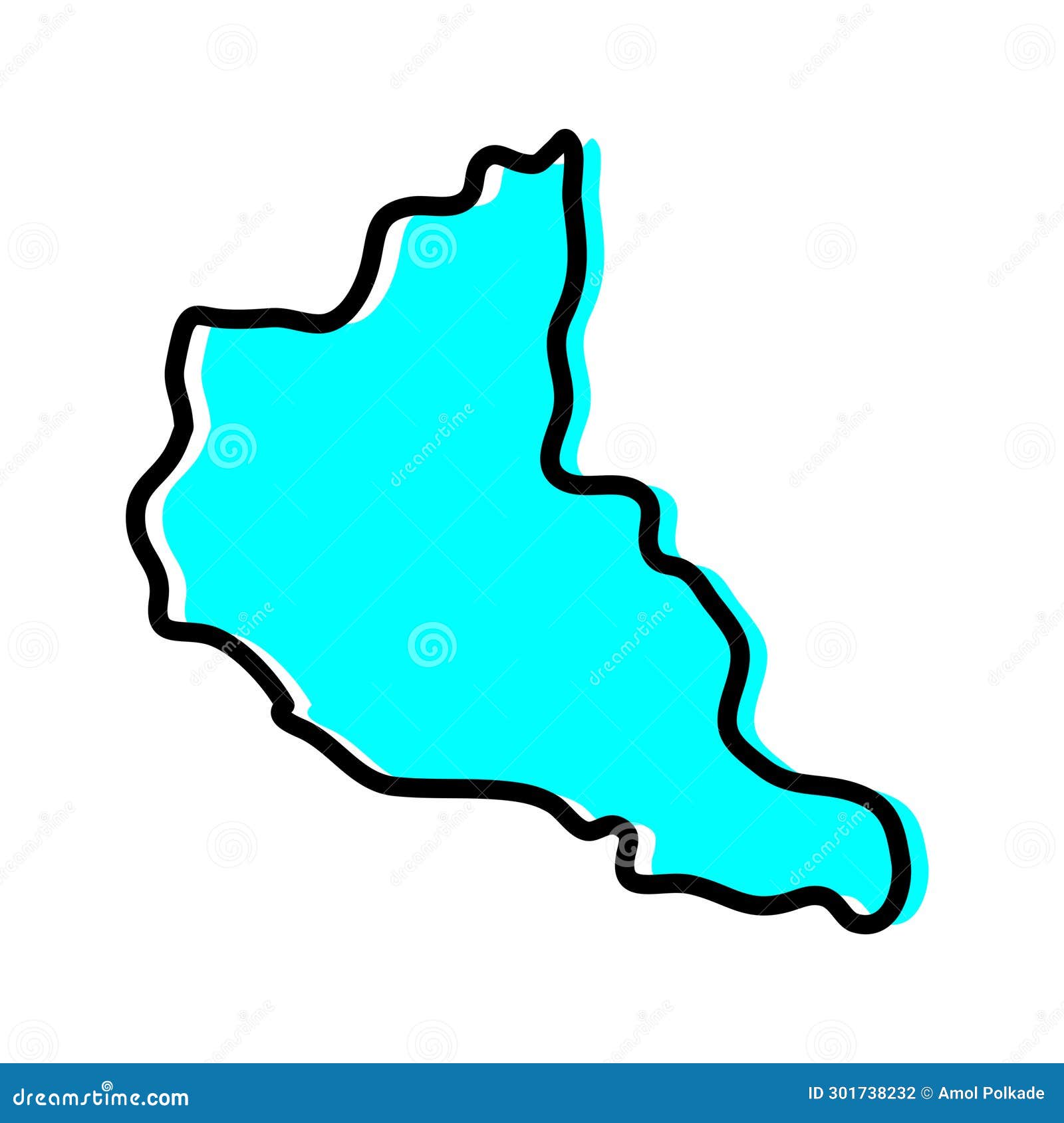 Anseba Region of Eritrea Vector Map Design Stock Vector - Illustration ...