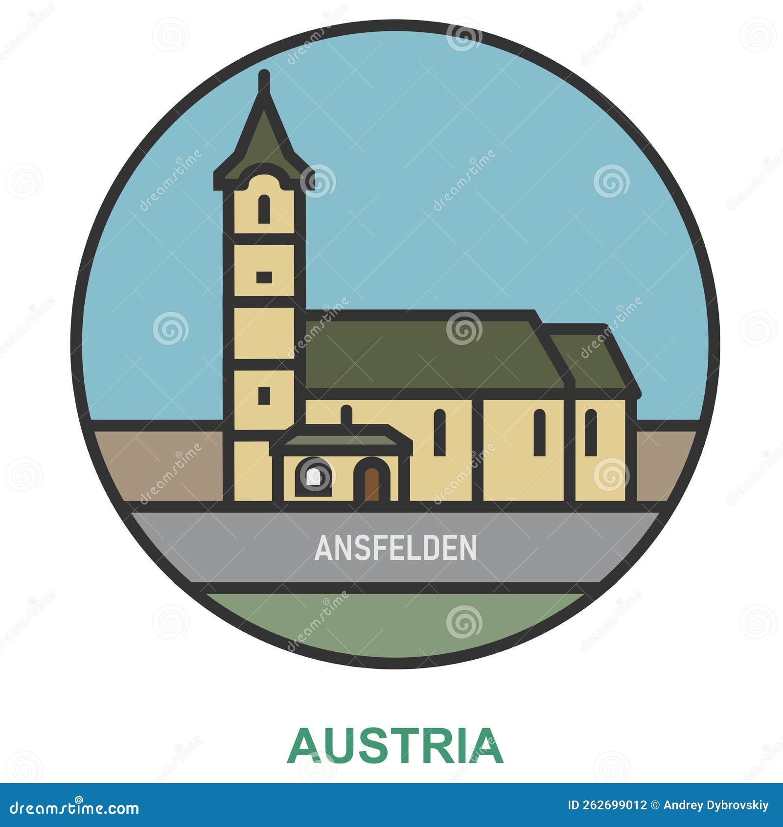 Ansfelden. Cities and Towns in Austria Stock Vector - Illustration of ...