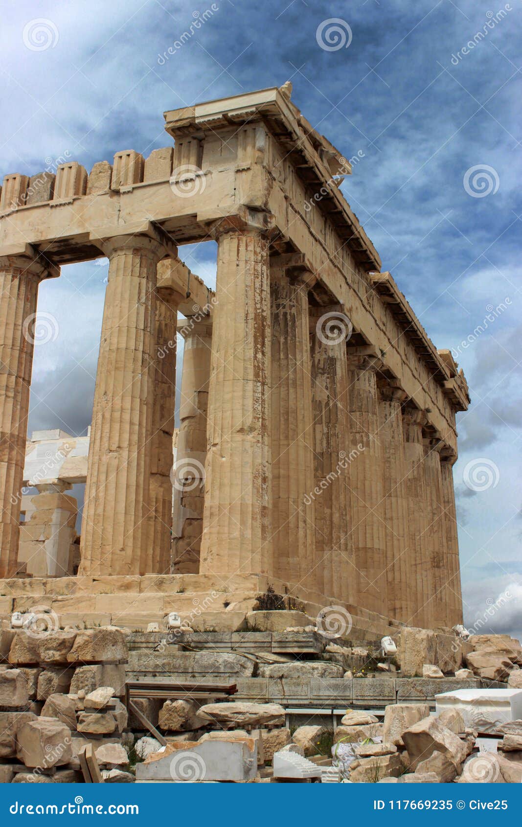 Ansicht Der Akropolises Von Athen Stockbild - Bild von athen, akropolis ...
